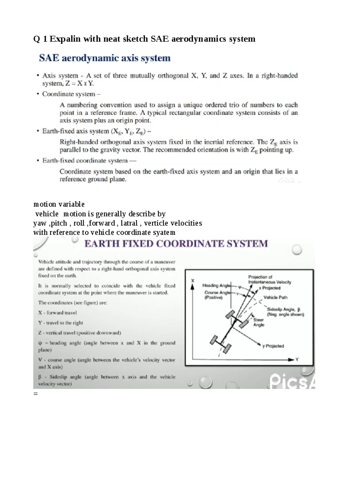 Aerodynamics - Aesthetic of aerodynamic and design - Q 1 Expalin with ...