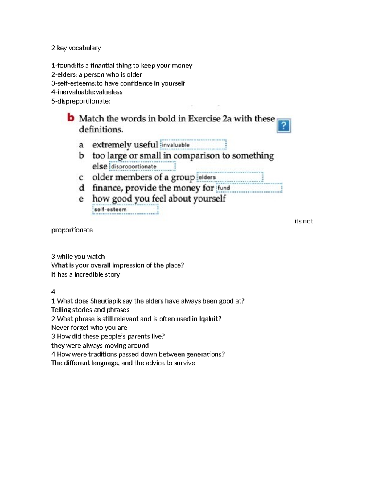 2 key vocabulary - 2 key vocabulary 1-found:its a finantial thing to ...