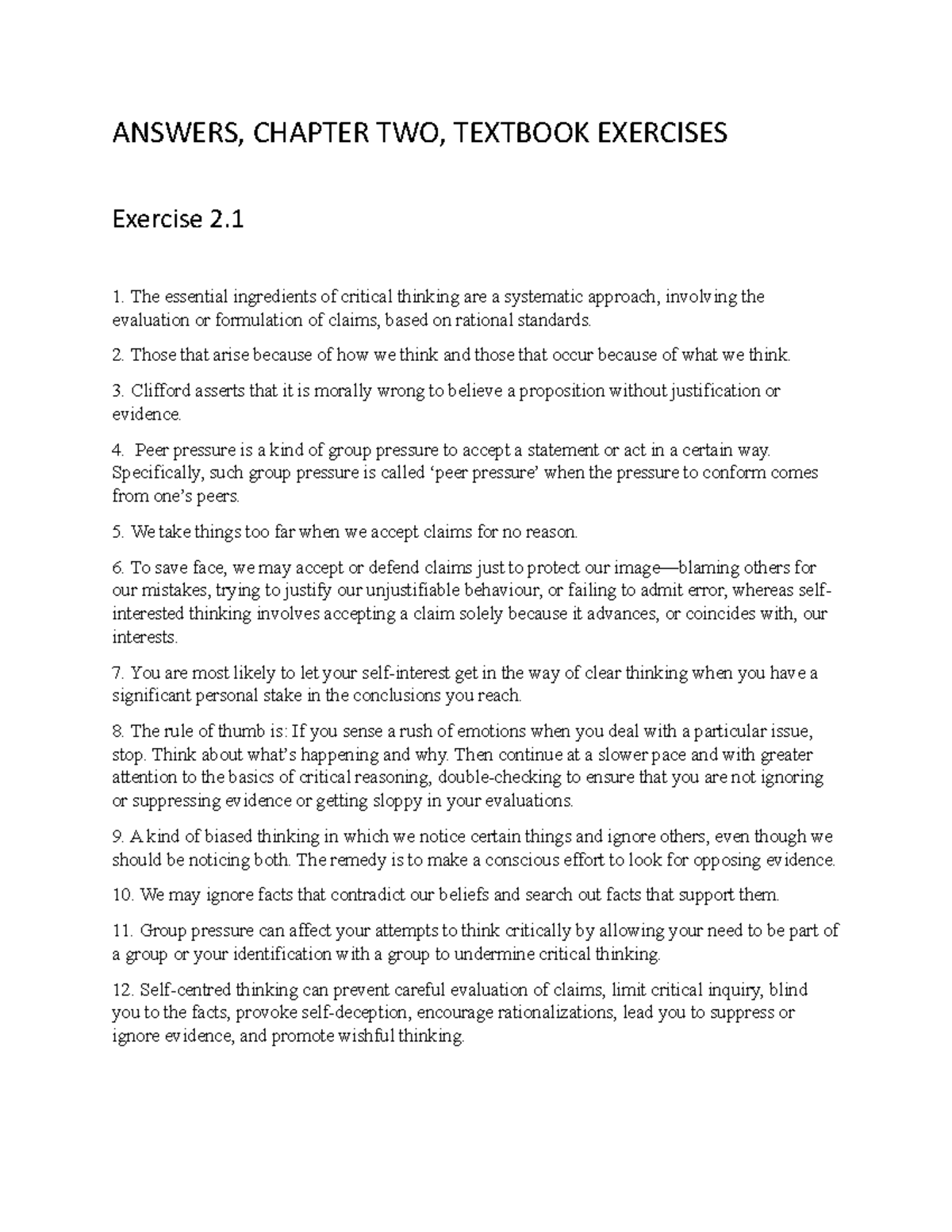 CHP 2 TEXT Answer - sad - ANSWERS, CHAPTER TWO, TEXTBOOK EXERCISES ...