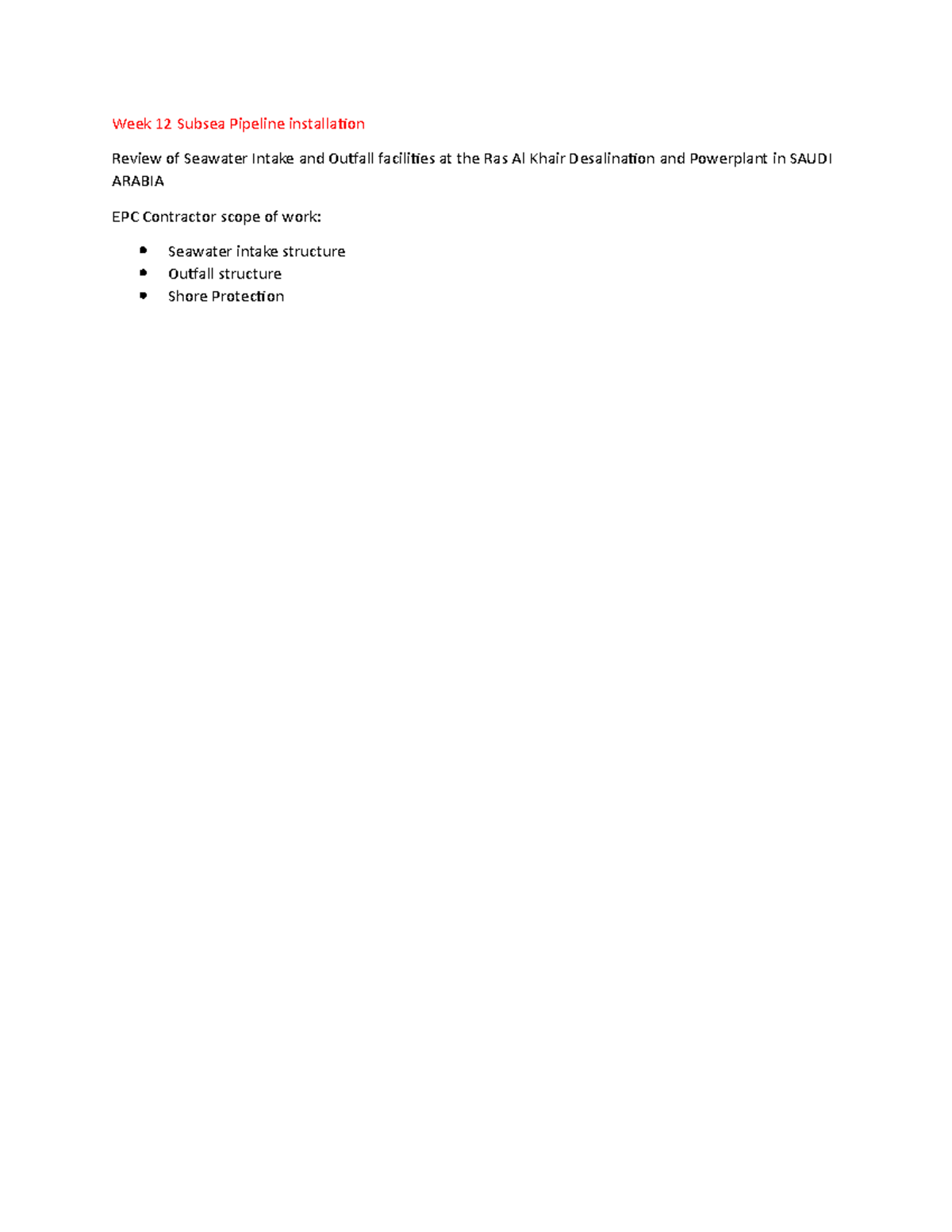 Week 12 Construction of Intakes and Outfalls using Large Diameter ...