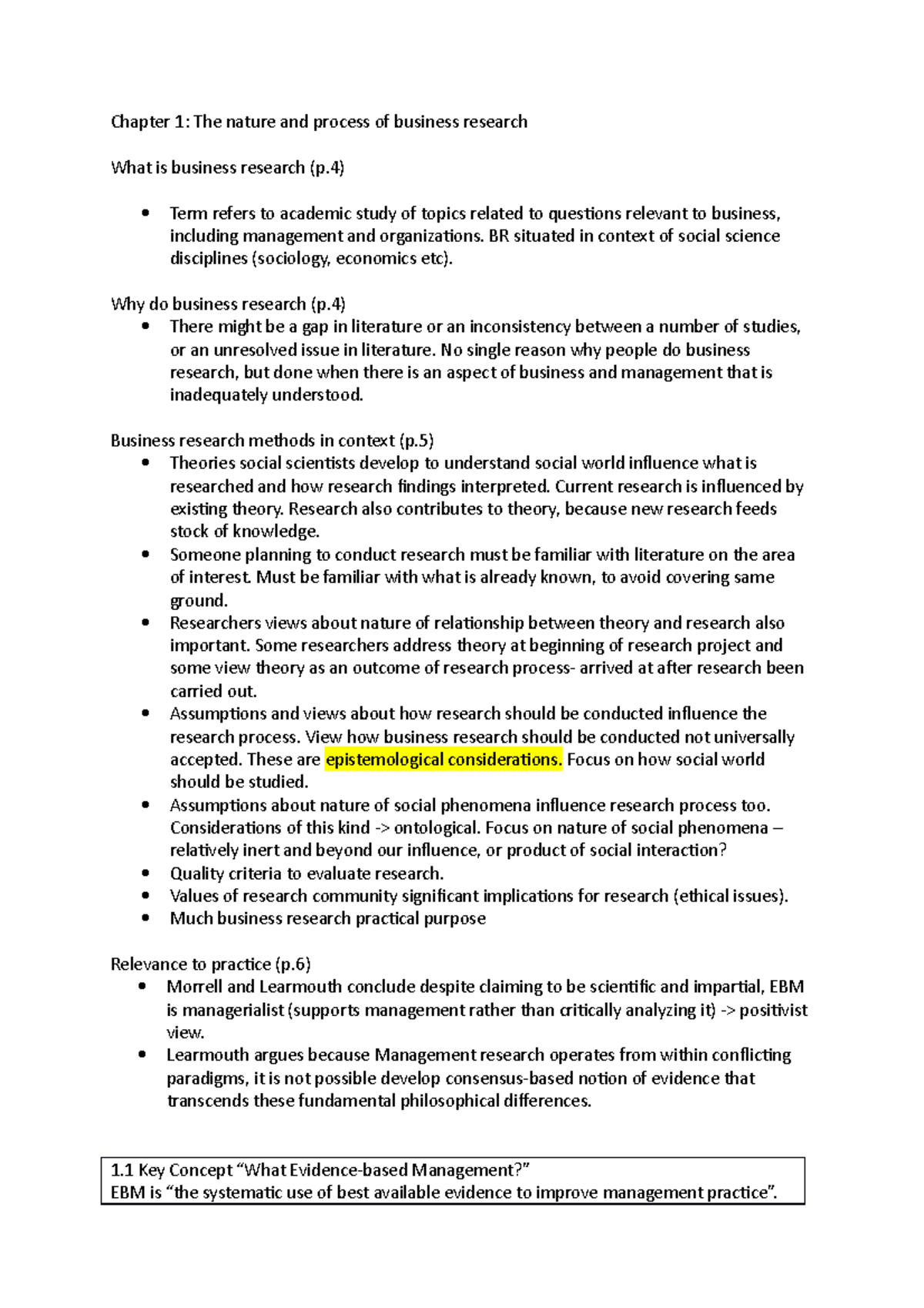 Business research methods summary chapter 1 - Chapter 1: The nature and ...