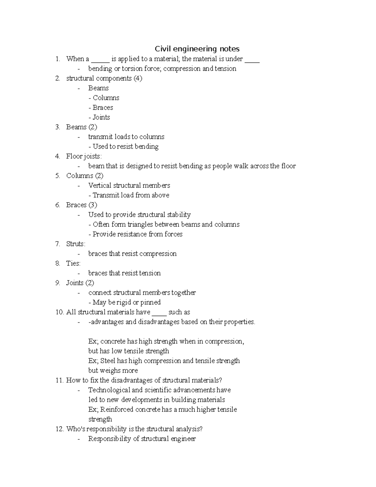 Civil Engineering Terms 2 Civil Engineering Notes When A Is