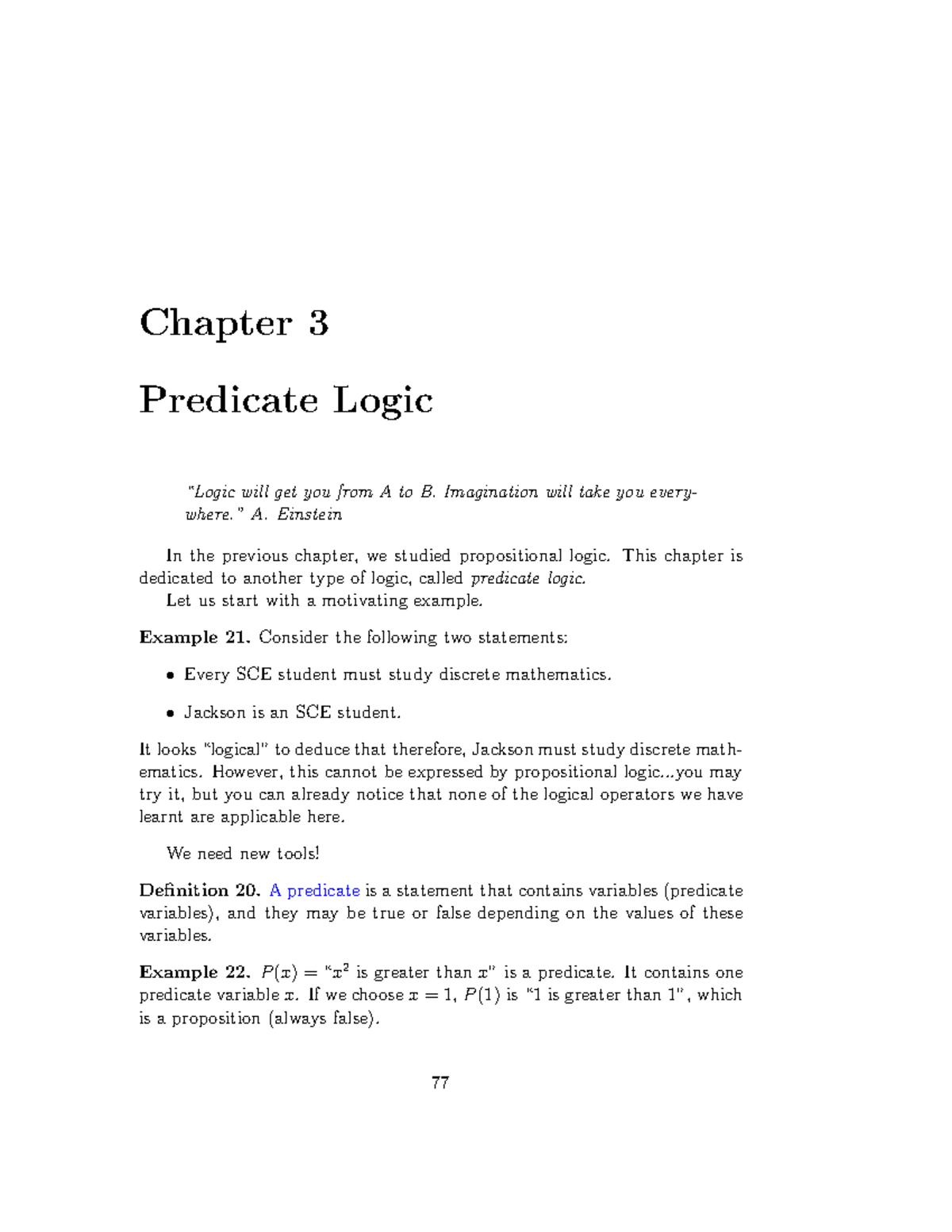 Dm3 Qeqưe Chapter 3 Predicate Logic “logic Will Get You From A To B Imagination Will Take