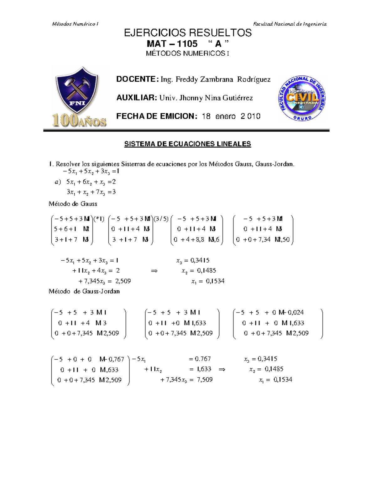 Sistema-de-ecuaciones - EJERCICIOS RESUELTOS MÉTODOS NUMERICOS MAT ...