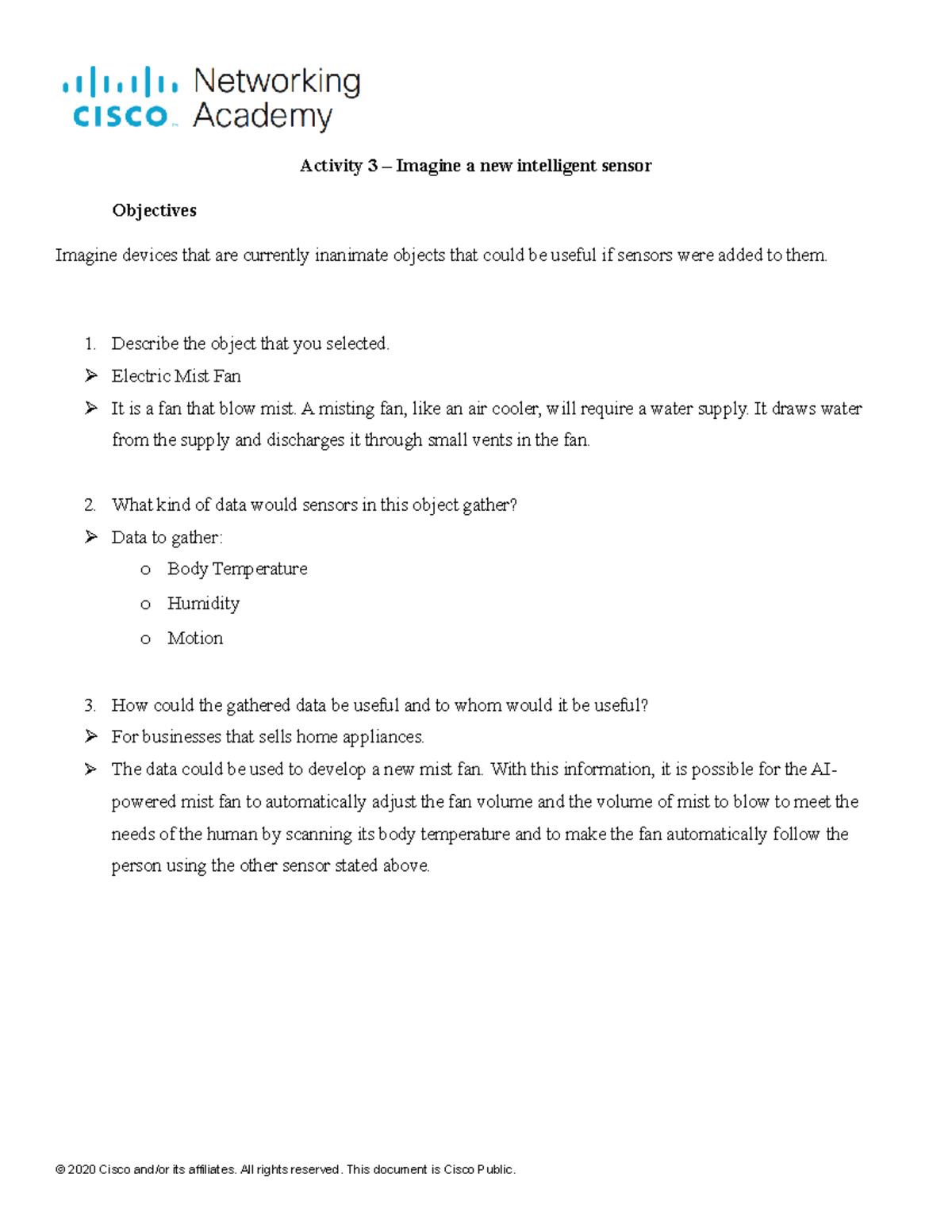 App Dev-Act3 Imagine a new intelligent sensor - Activity 3 – Imagine a ...