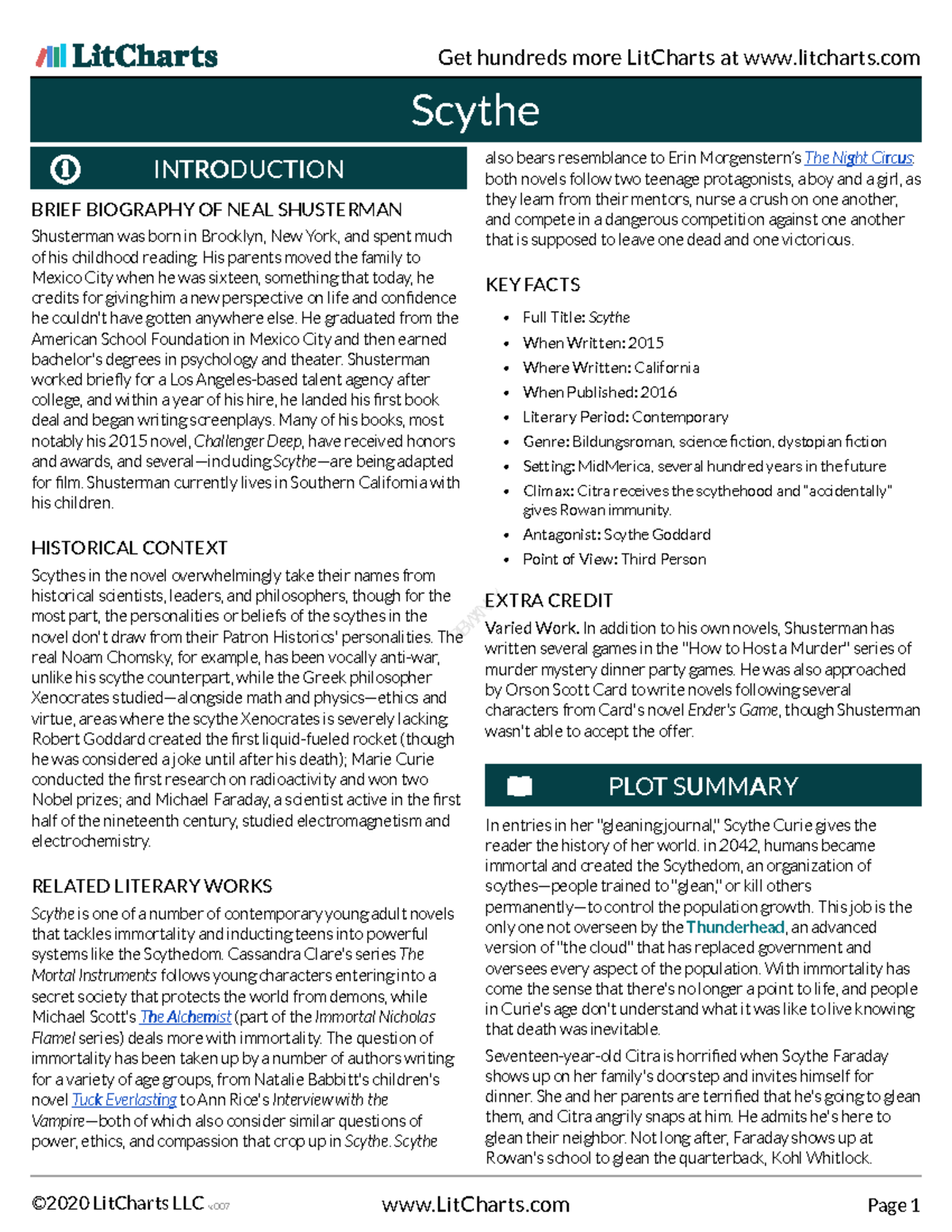 Scythe Litchart (eagerachiever - Scythe BRIEF BIOGRAPHY OF NEAL ...