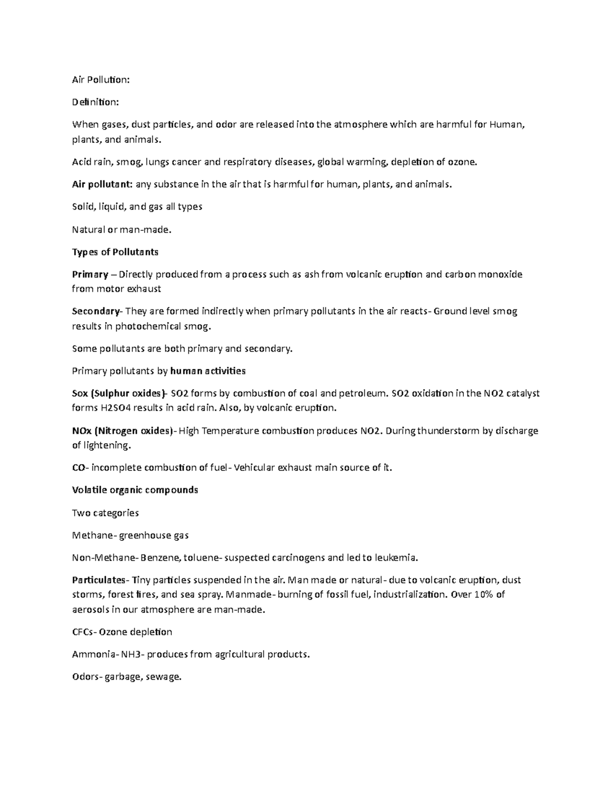 Air Pollution - Air Pollution: Definition: When gases, dust particles ...