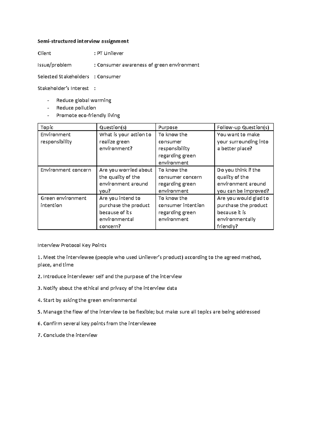 Semi-structured Interview - Studocu