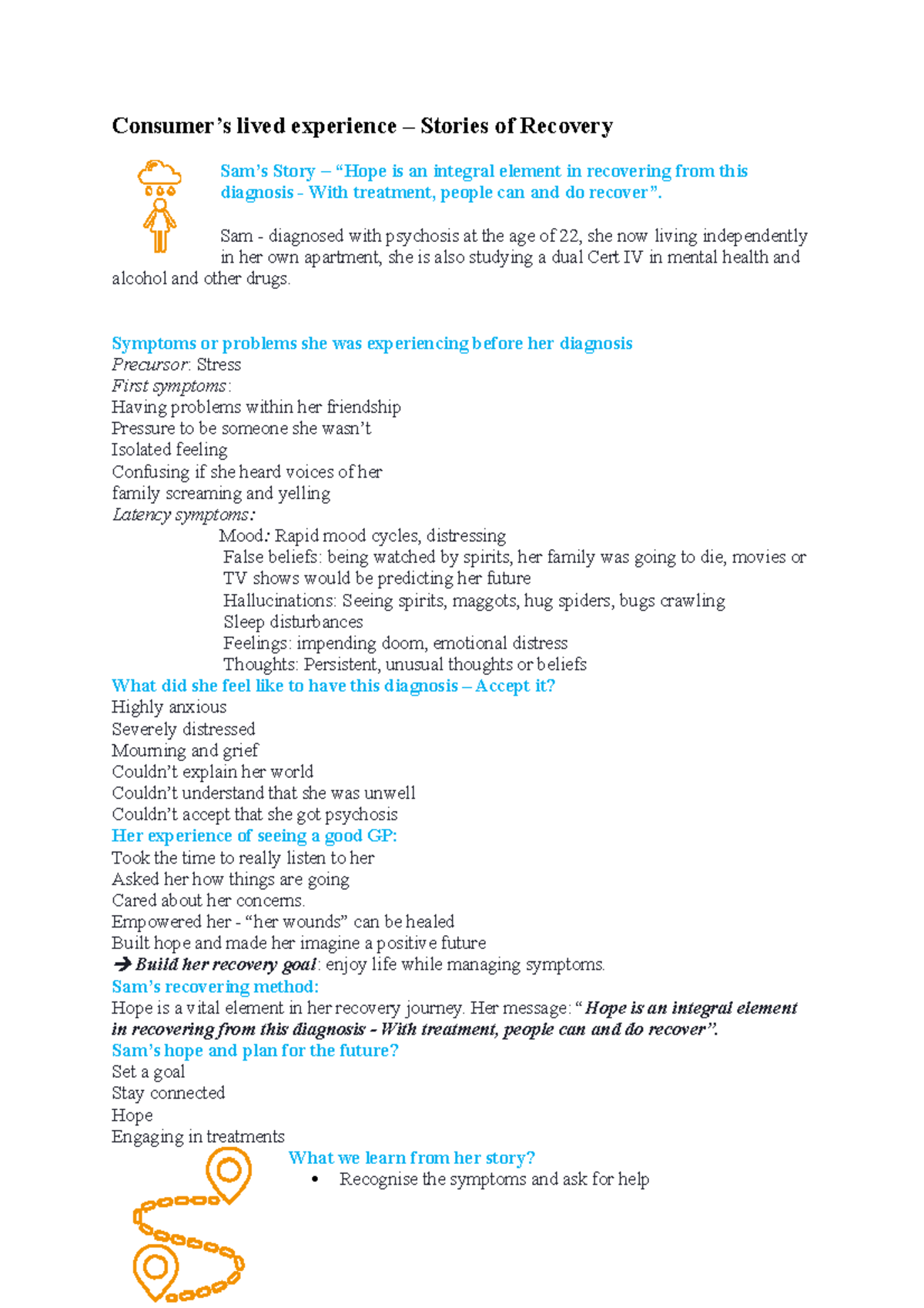 Lived experiences from healthcare consumers - Consumer’s lived ...