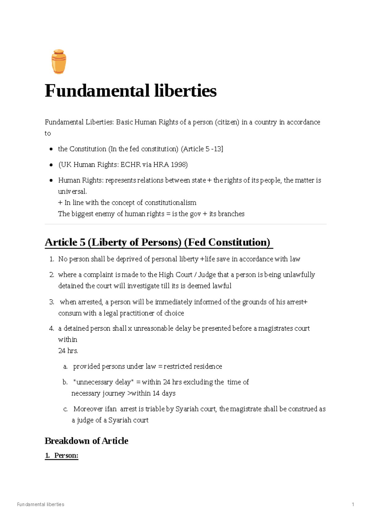 davina's Fundamental liberties notes - ⚱ Fundamental liberties ...