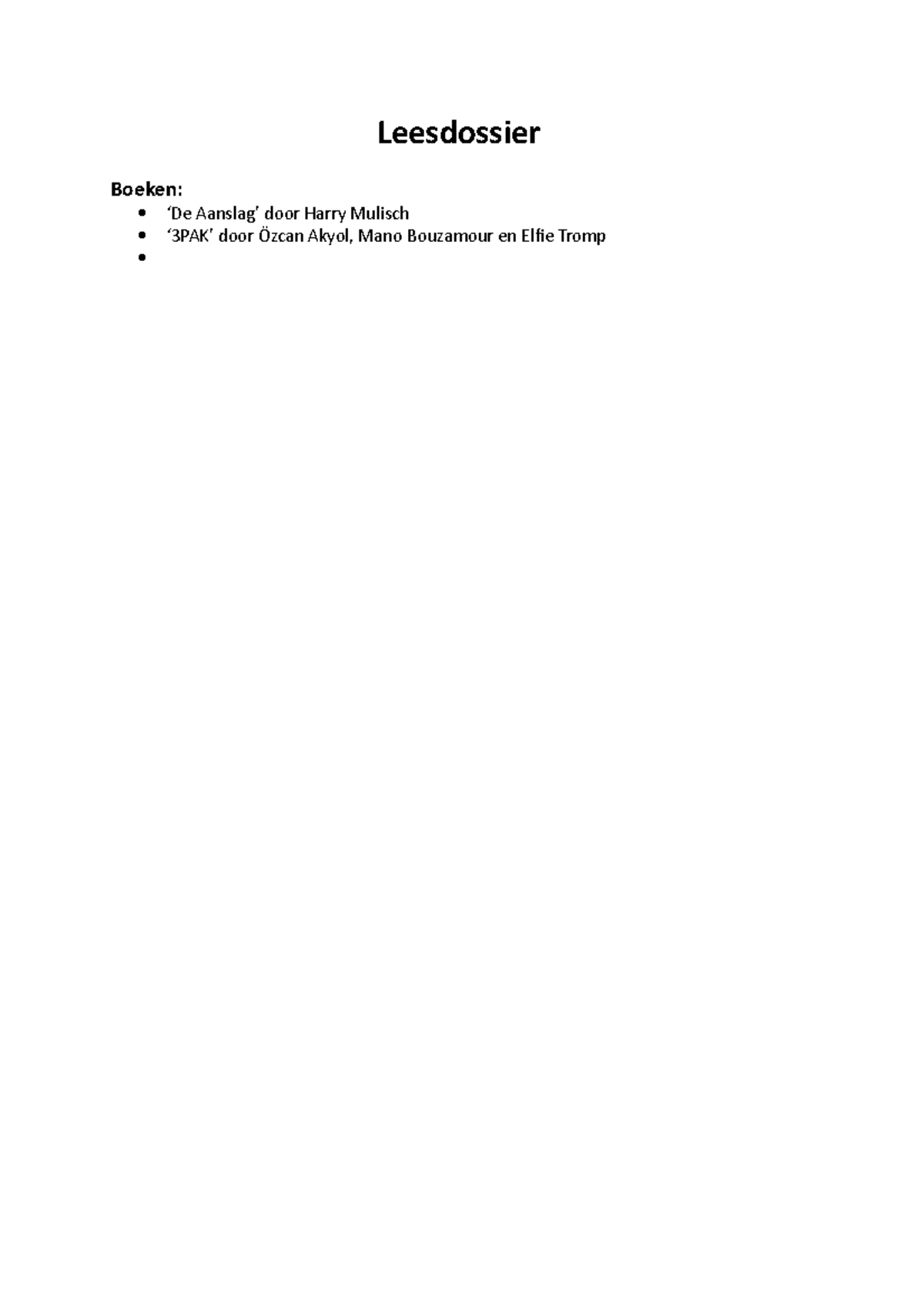 Leesdossier deel 1 - Cijfer: 7 - Leesdossier Boeken: ‘De Aanslag’ door ...