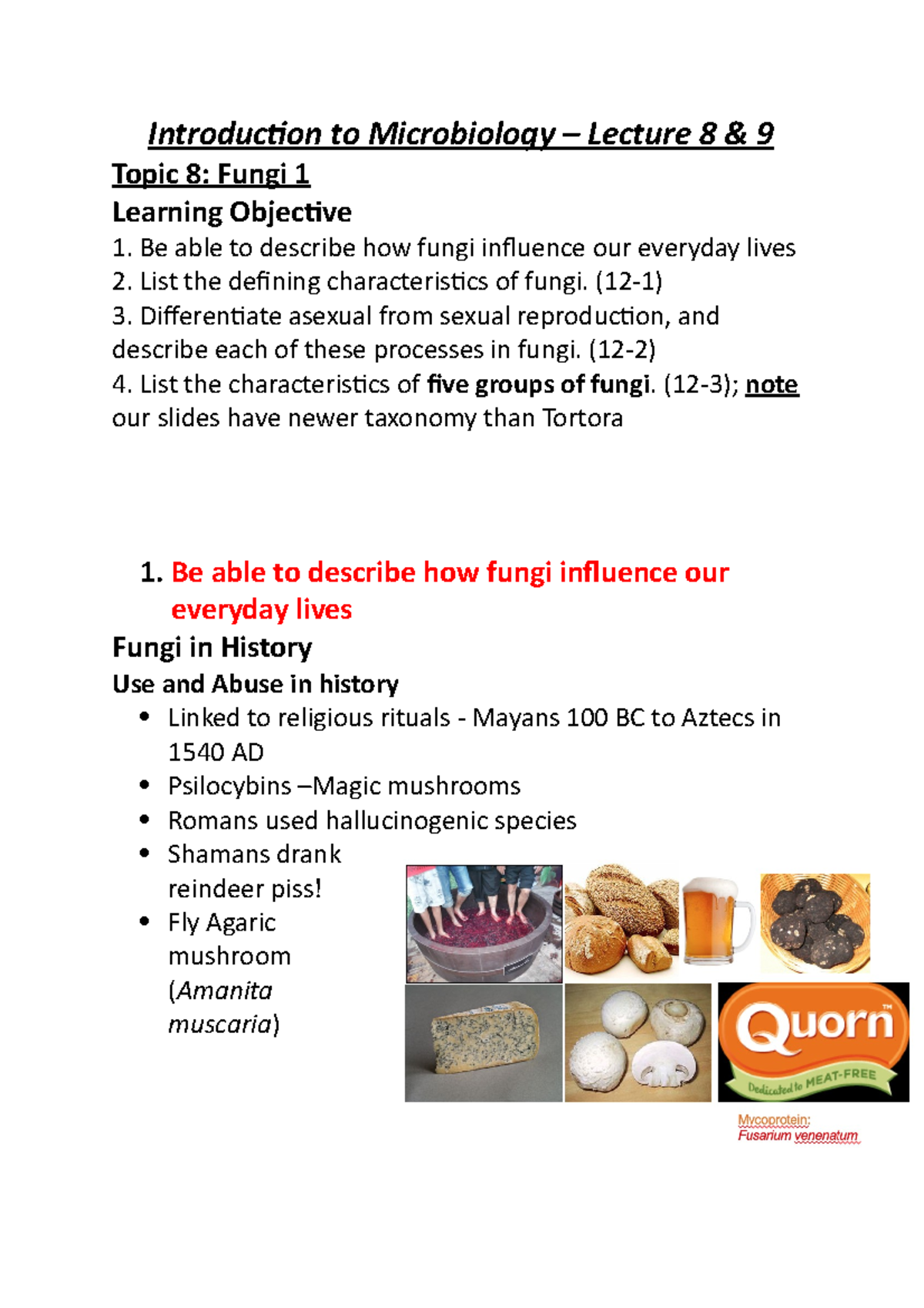 Introduction to Microbiology Lecture 8 and 9 - Introduction to ...