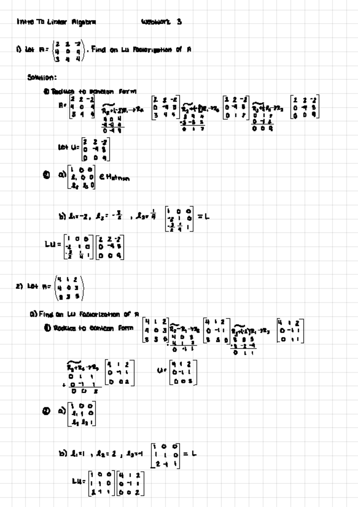 Web Work 3 - Example problems - Intro to Linear Algebra Webwork 3 1 ...
