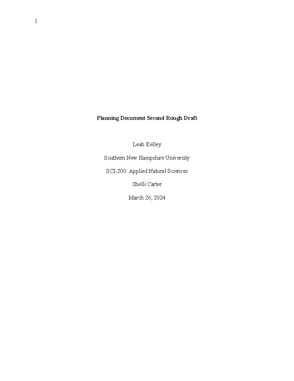 Planning Document Second Rough Draft (1) (1) (1) - Planning Document Second Rough Draft Leah ...