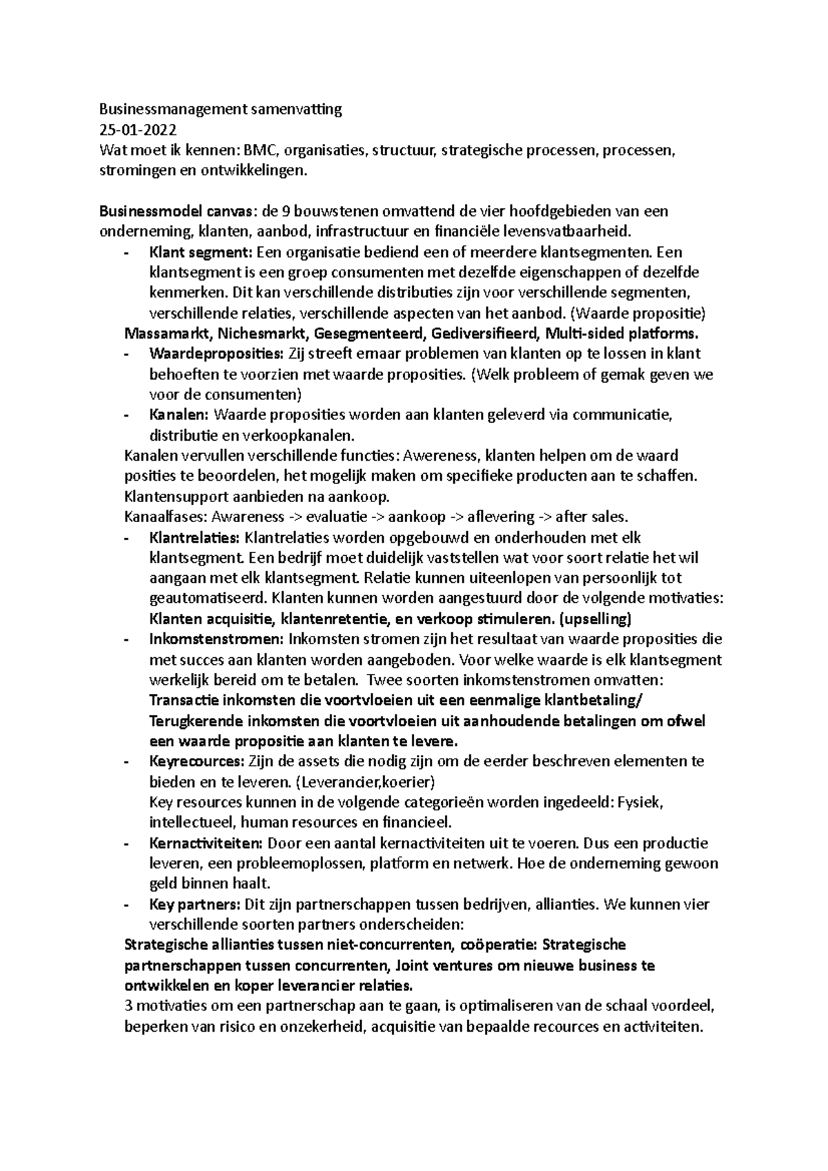 Businessmanagement samenvatting Edumundo - Businessmanagement ...