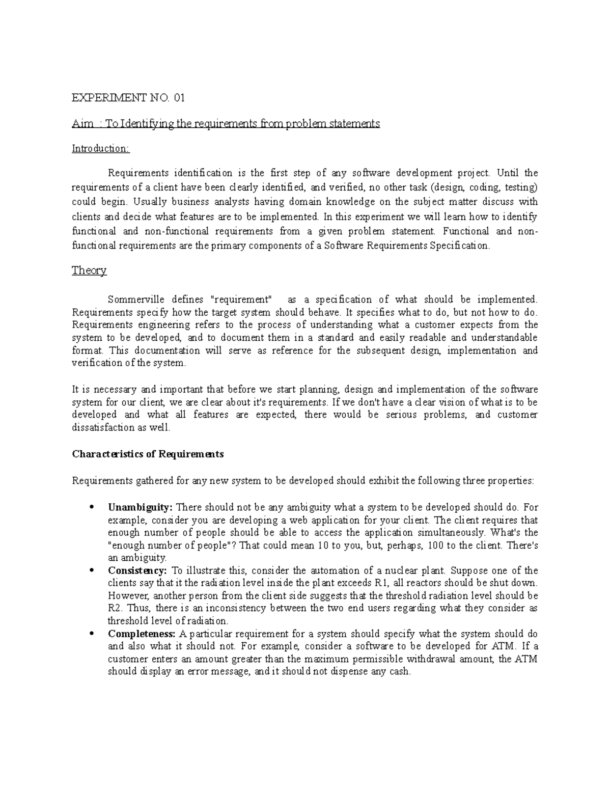 Sepm mannual - practical list of s/w engineering - EXPERIMENT NO. 01 ...