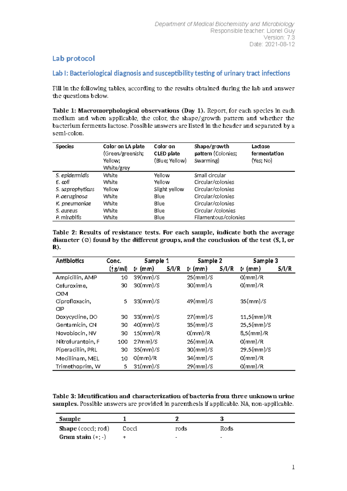 Protocol-converted 2 - bakteriologi protokol - Department of Medical ...