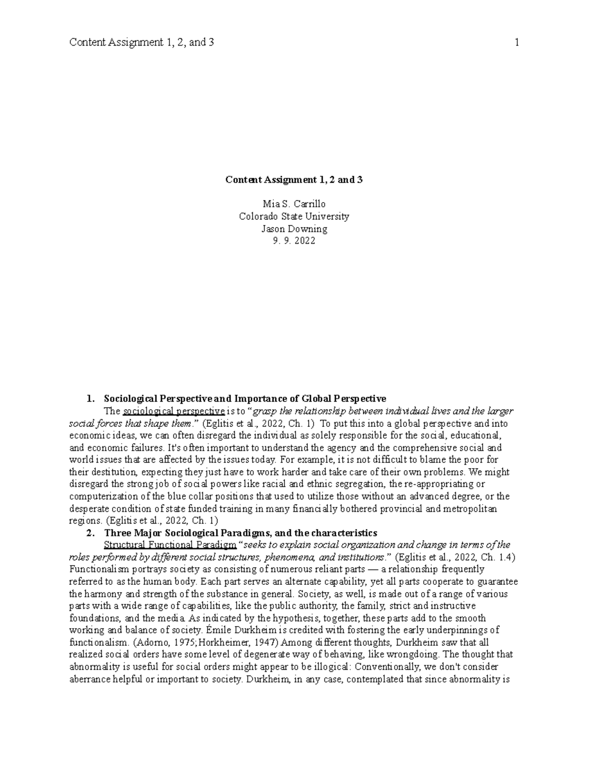 SOC Paper - stuff - Content Assignment 1, 2 and 3 Mia S. Carrillo ...