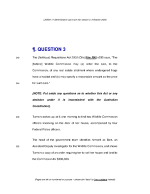 Hd comprehensive admin law exam notesscript exam answer templates ...