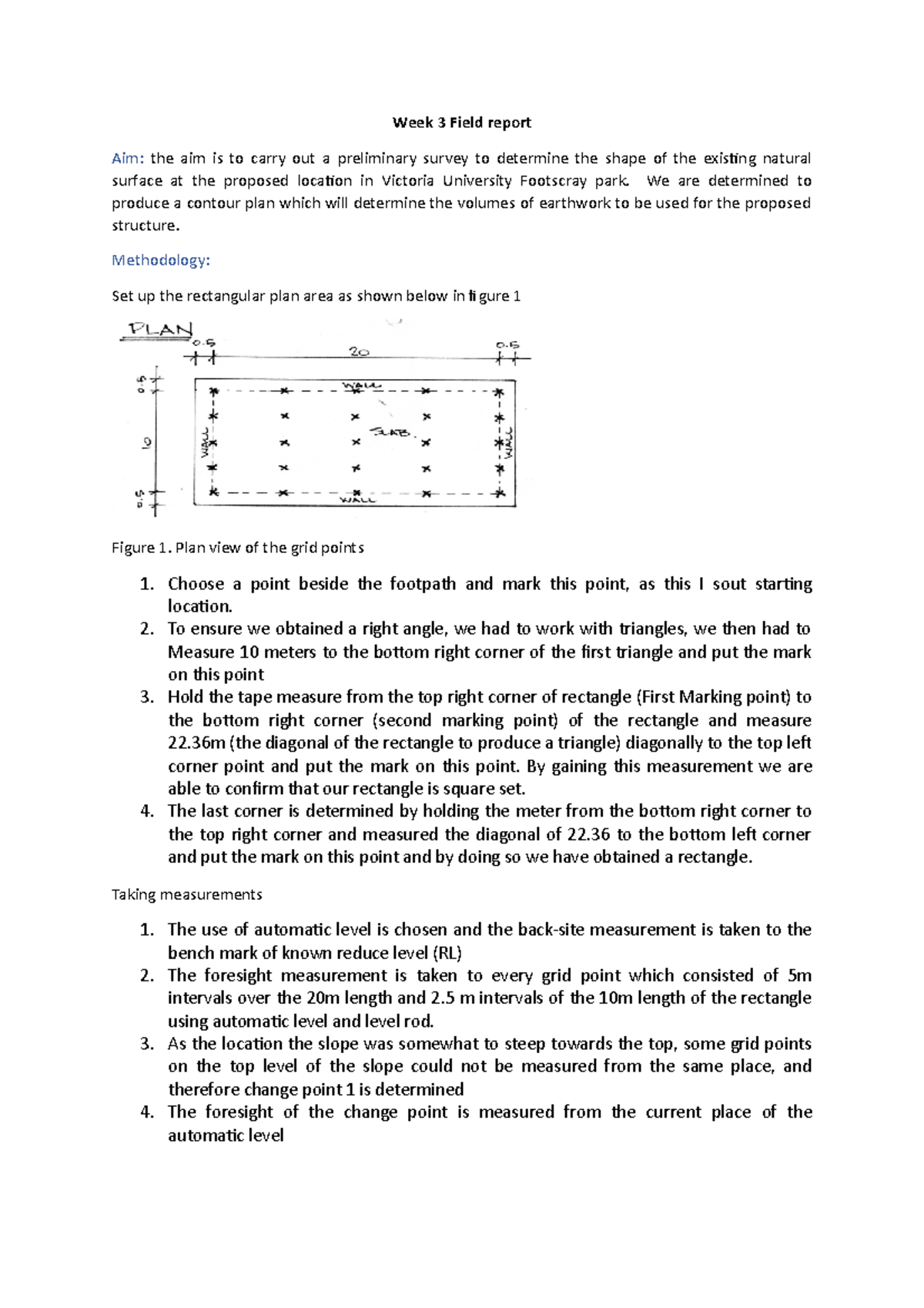Week 3 Field report Engineering survey - Week 3 Field report Aim: the ...