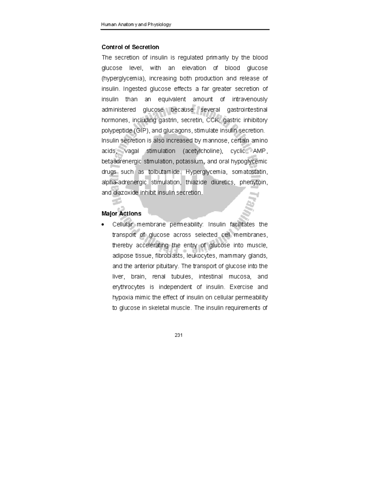 Human Anatomy and Psychology-241-245 - Control of Secretion The ...