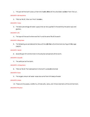 Science review - 1. Earth’s Vital Statistics and Earth Systems ...