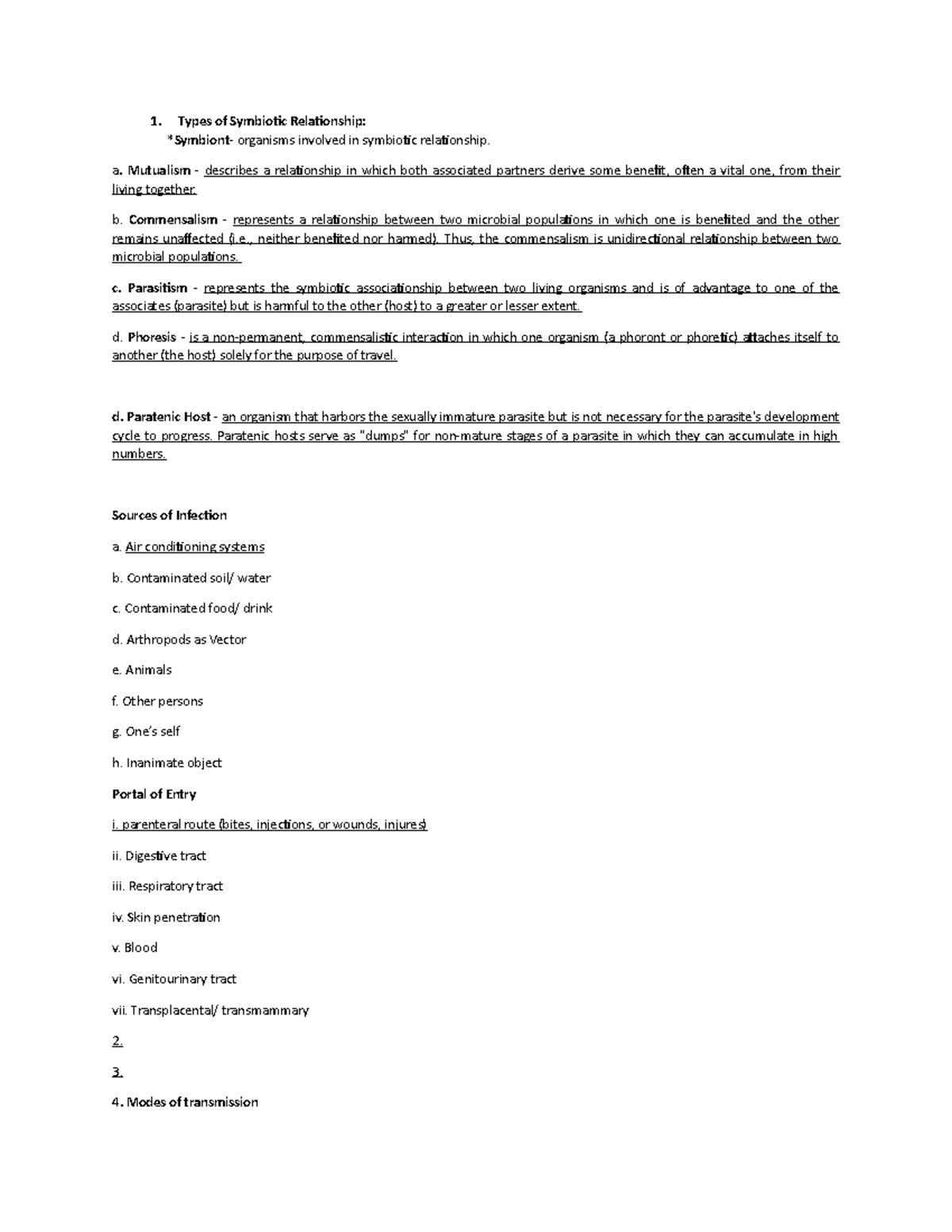Microbio module 10 activity - 1. Types of Symbiotic Relationship ...