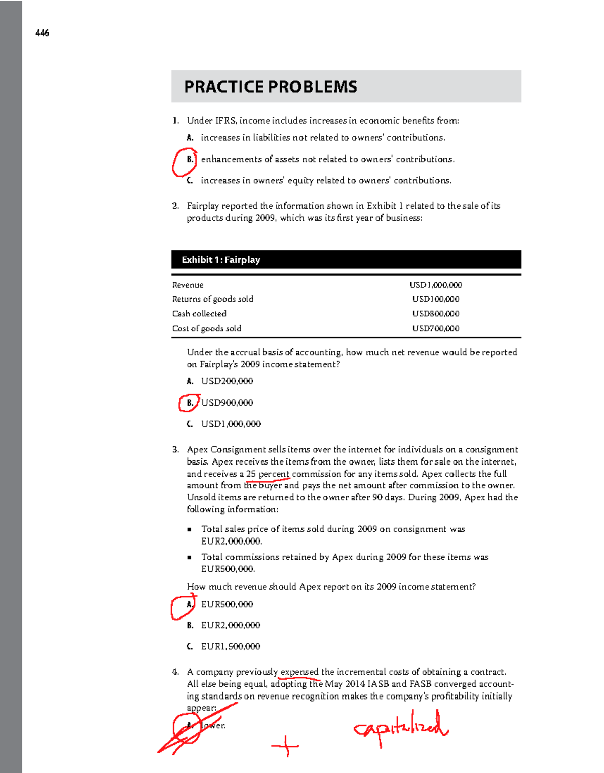 2. Income statements analysis - PRACTICE PROBLEMS Under IFRS, income ...