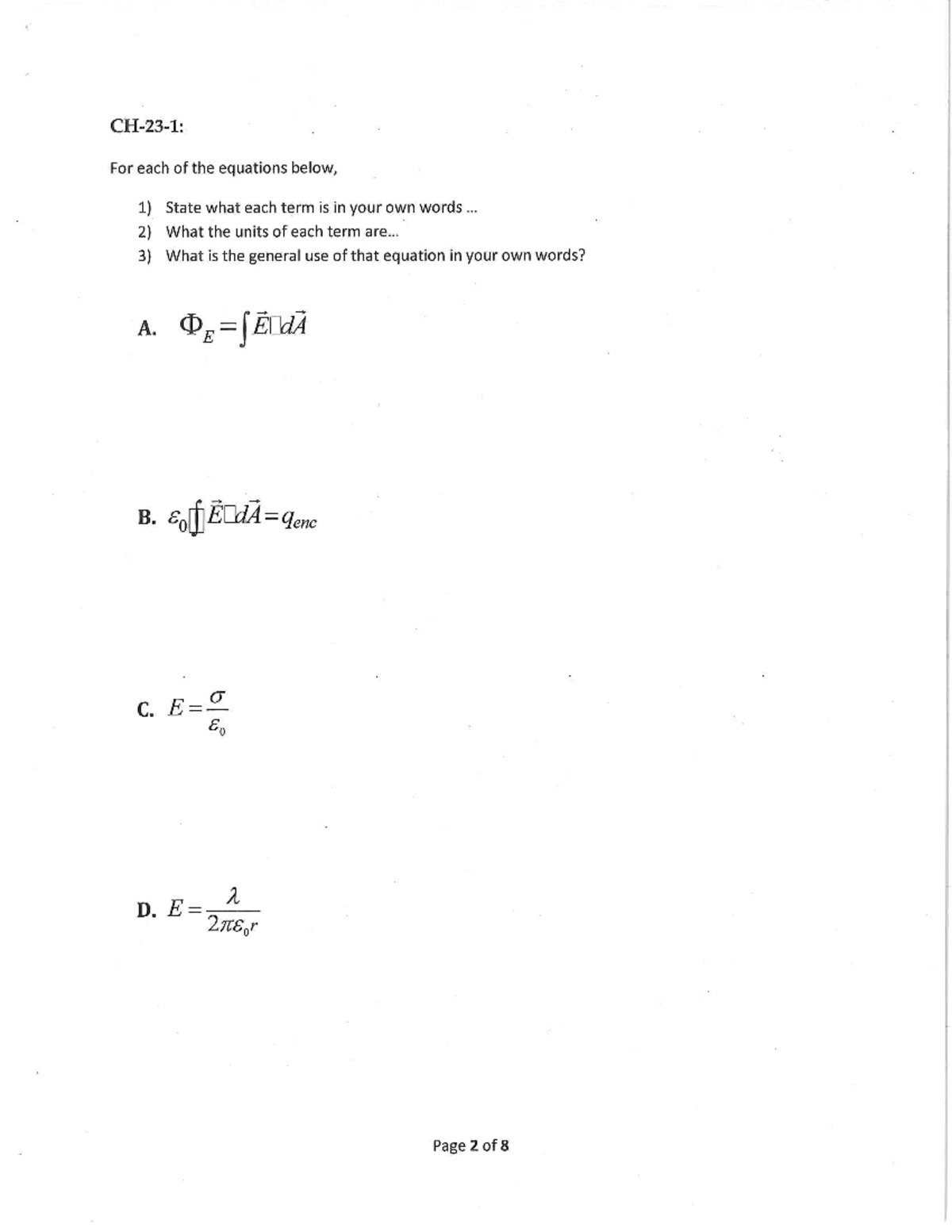 Worksheet CH23 KEY - PHYS 259 - Studocu