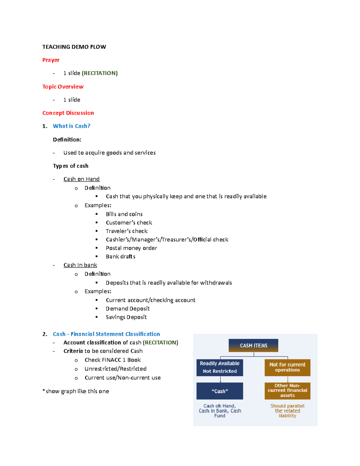Demo 1 - hope this helps - TEACHING DEMO FLOW Prayer - 1 slide ...