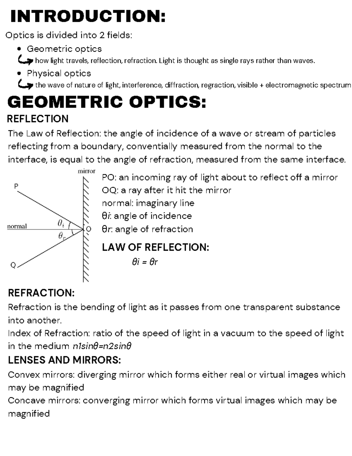Optics - helodedjepjf[o2ejf'o - LENSES AND MIRRORS: Convex mirrors ...