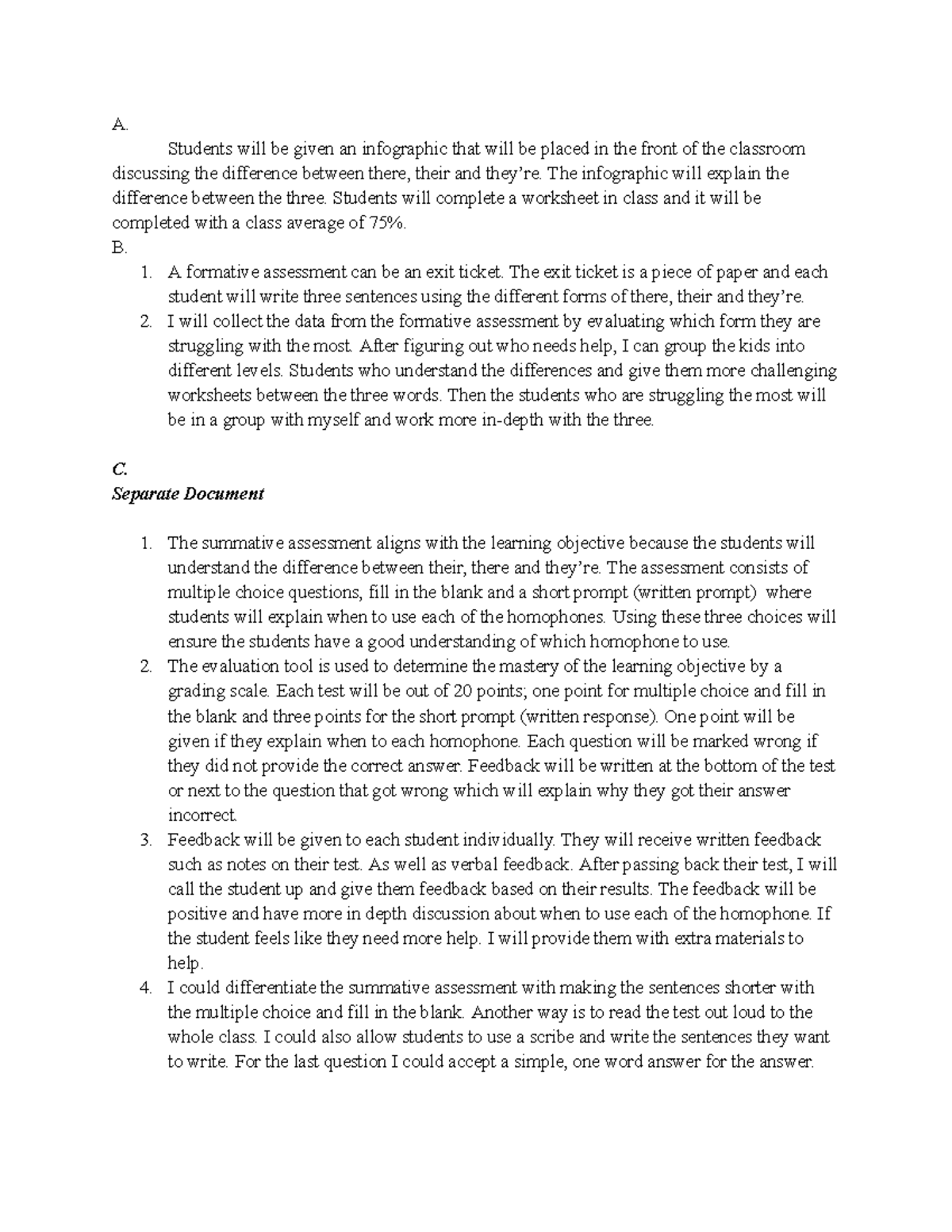 Task 1 - A. Students will be given an infographic that will be placed ...