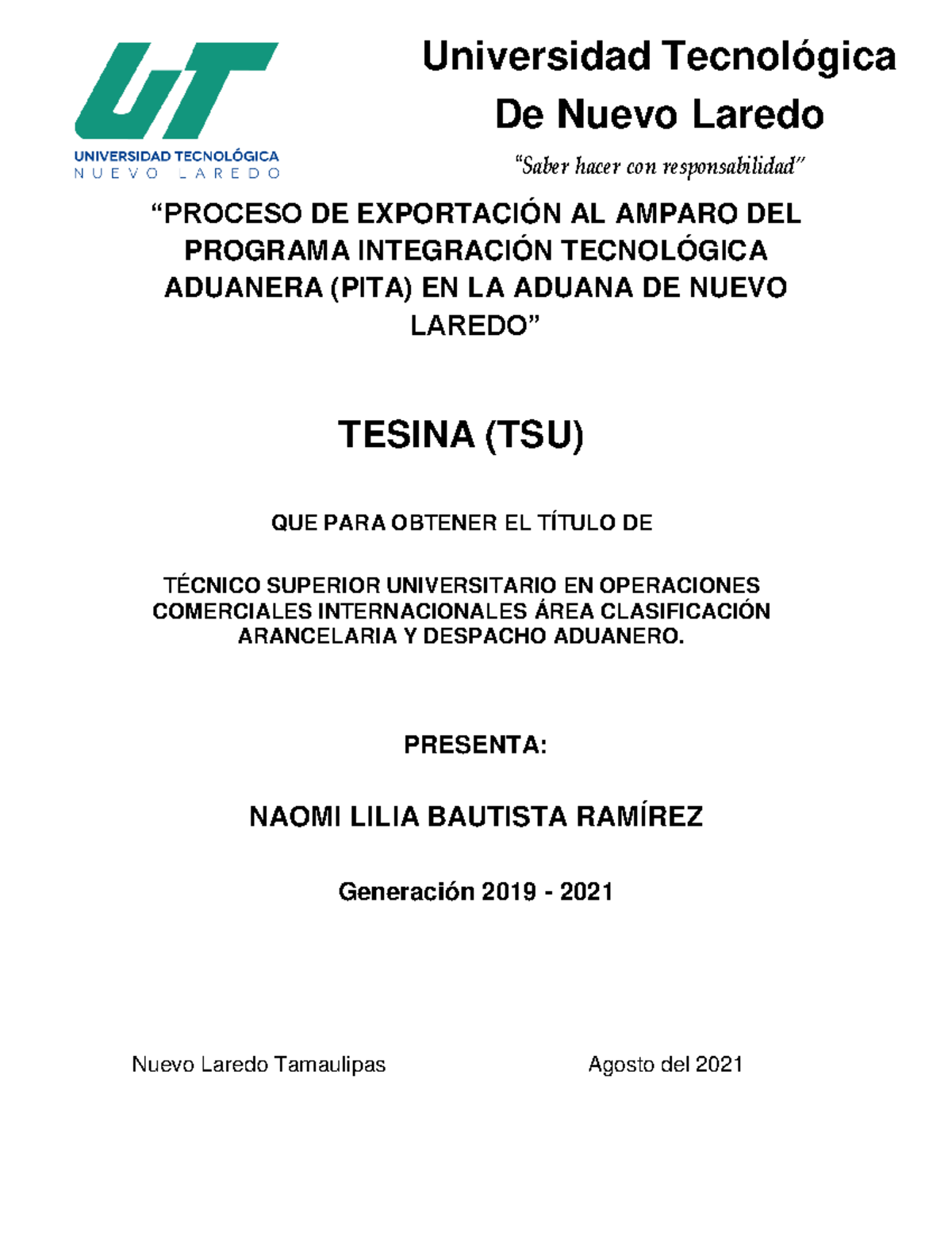 Tesis- Terminada- Universidad Tecnológicai De Nuevo Laredo “Saber hacer ...