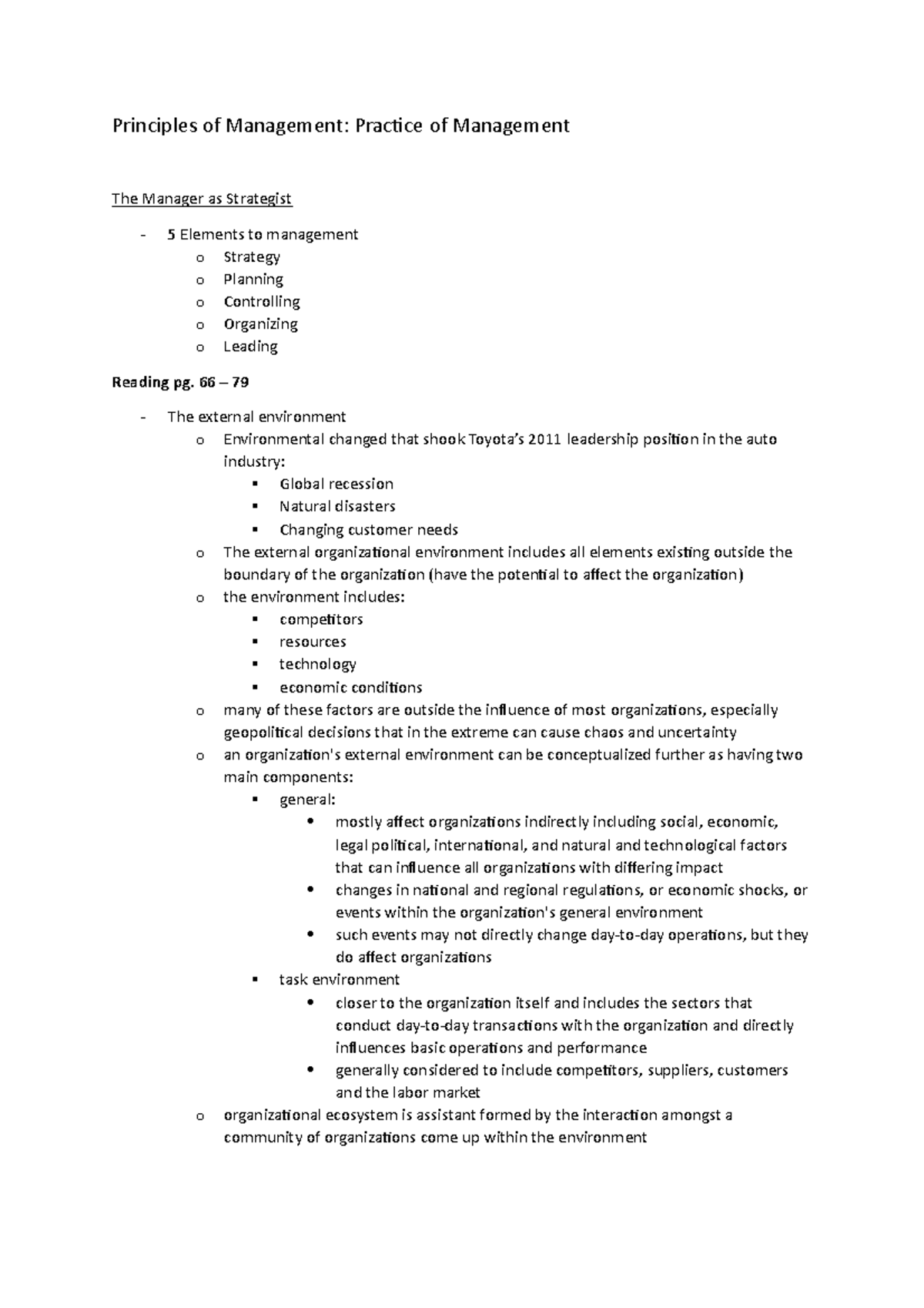 Principles of Management - UNIT 3 Practice of Management - Principles ...