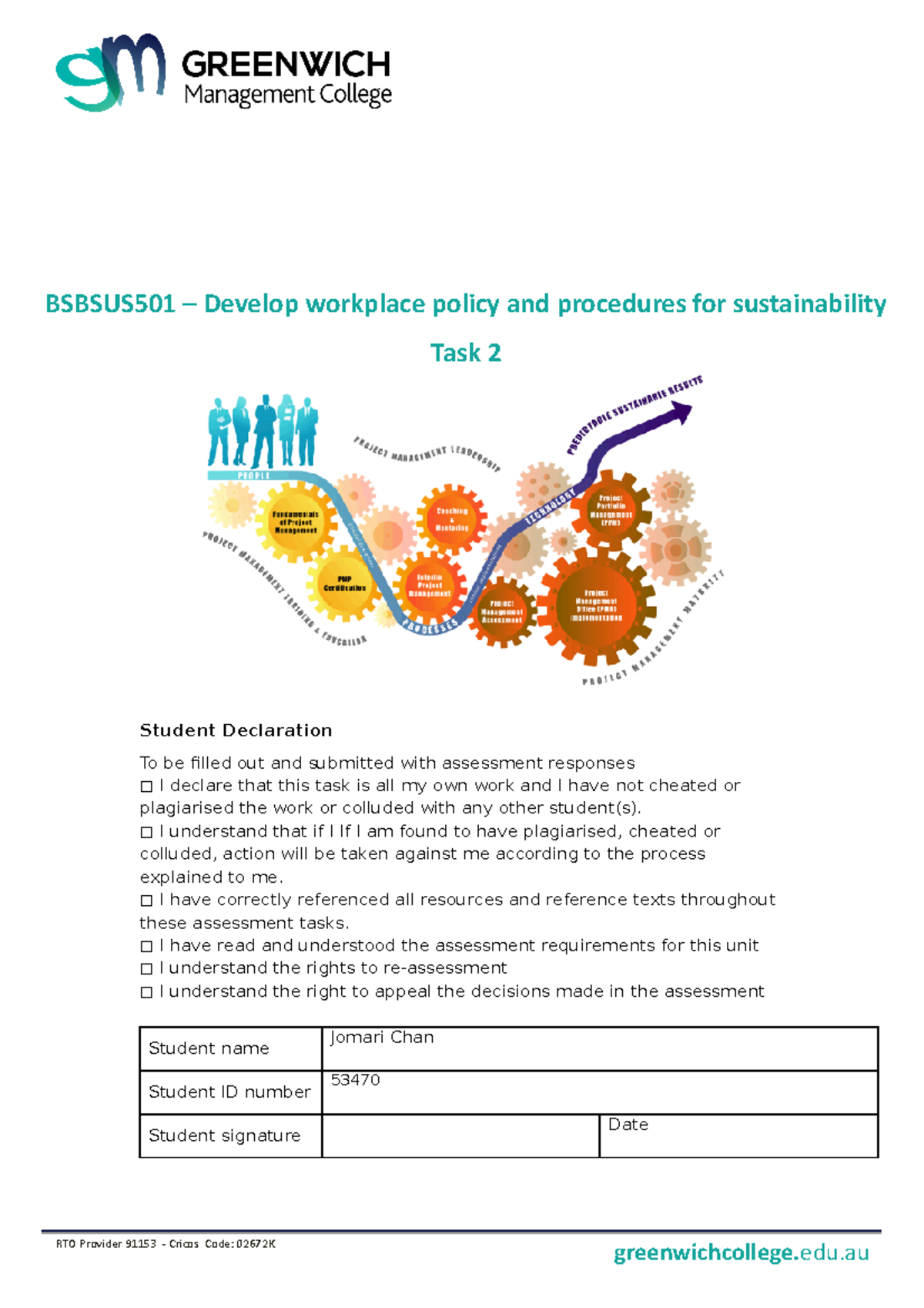 A Sustainability policy and procedures briefing report - Student ...