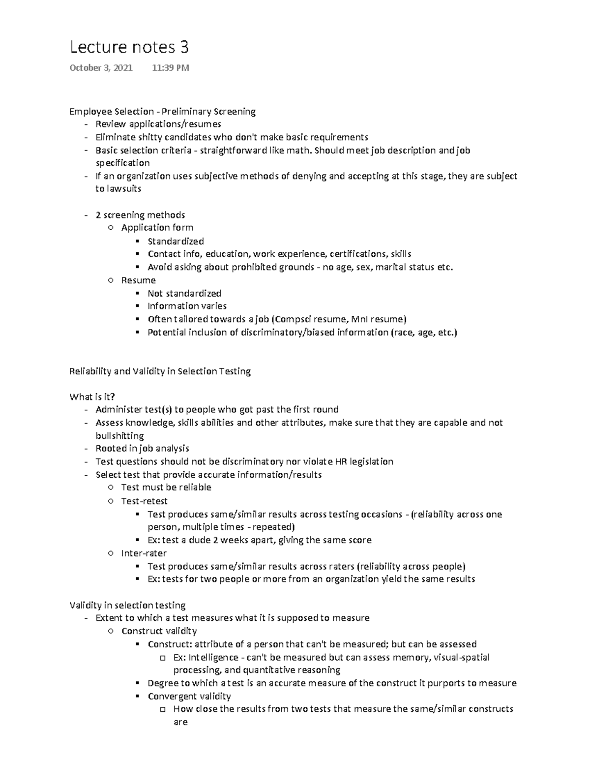 MOS lecture notes 3 - MOS 1021A - UWO - Studocu