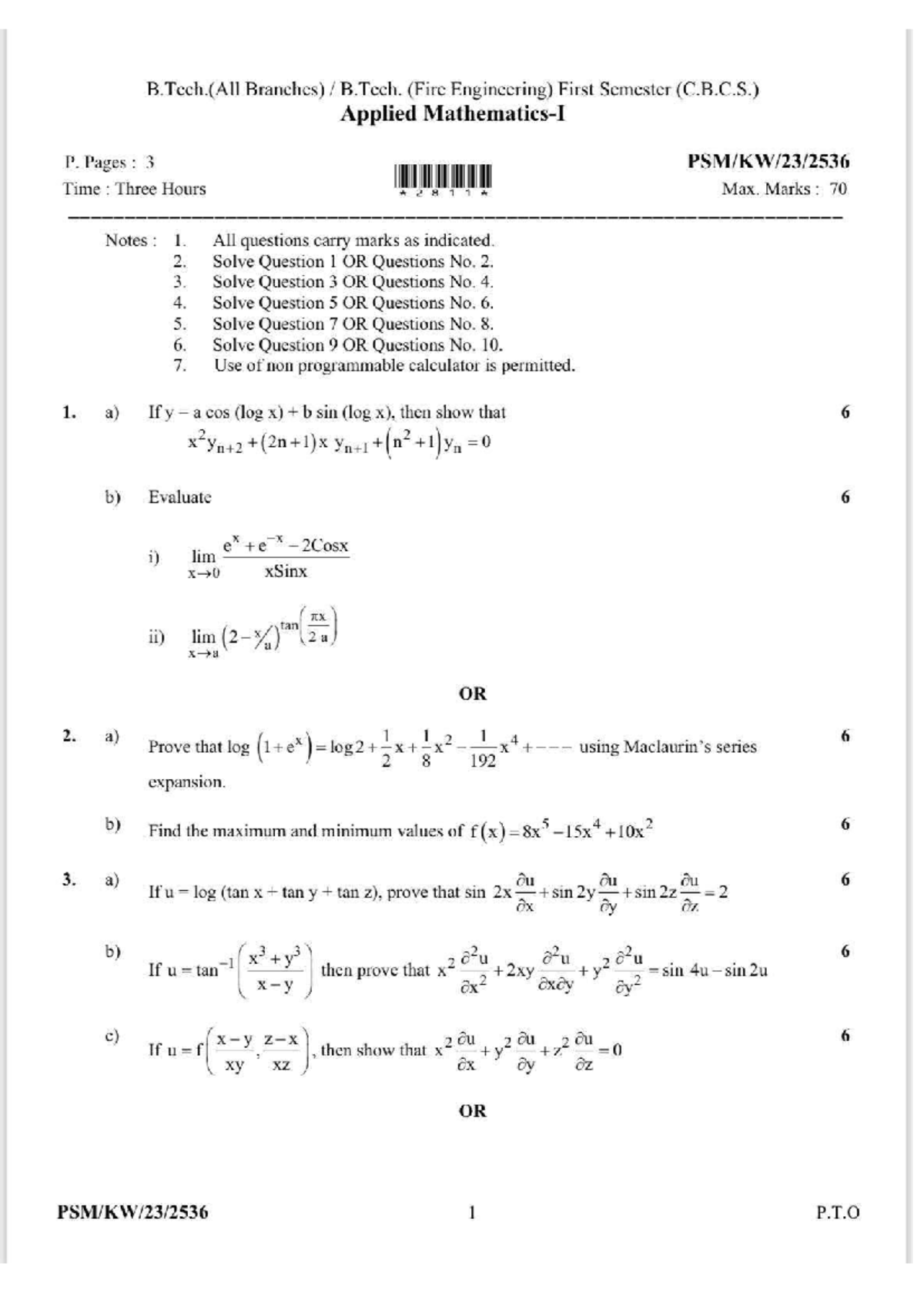 123 - hi this for use - B.(All Branches) B. (Fire Engineering) First ...