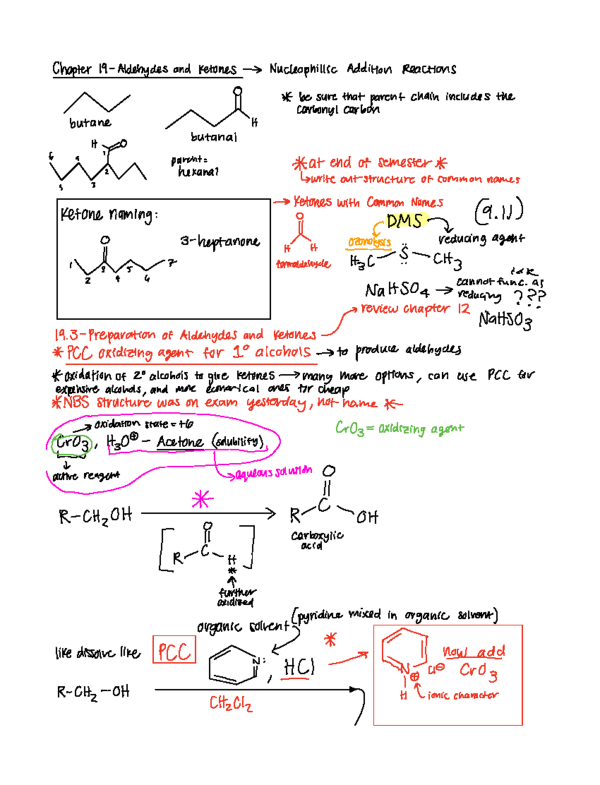 Lecture notes chapter 19 - Dr. Zhang - hapter 19 Aldehydes and ketones ...