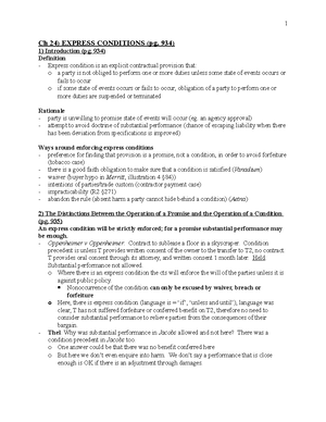 Contracts Law Outline - 2 - Buyer’s Incidental and Consequential ...