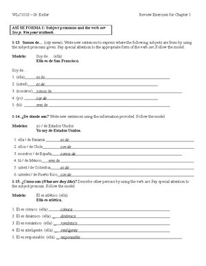 Chapter 4 review exercises - answers - Capítulo 4: ¡A la mesa! 4-5. ¿Te ...