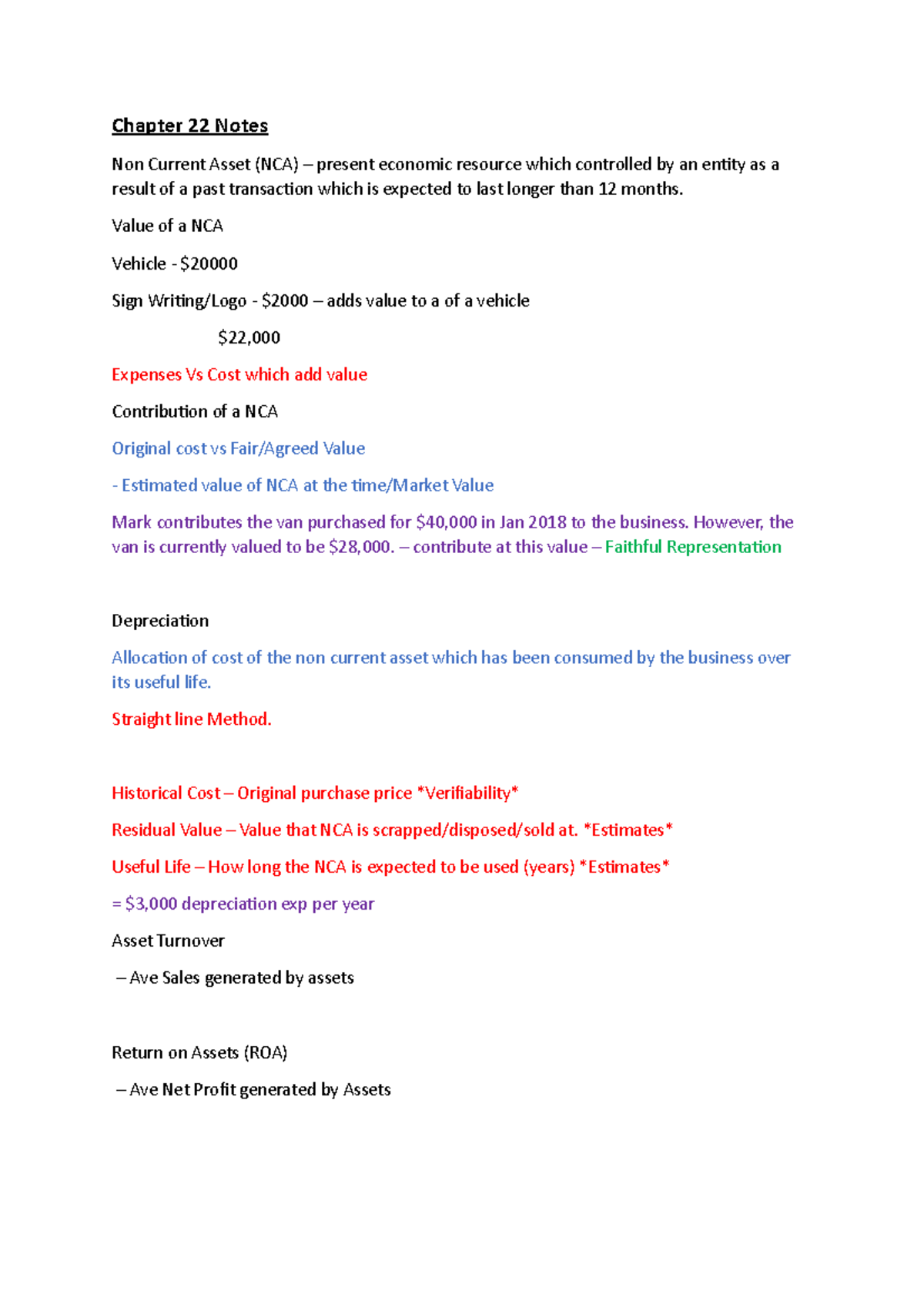 Chapter 22 Notes For VCE ACCOUNTING TEXTBOOK - Chapter 22 Notes Non ...