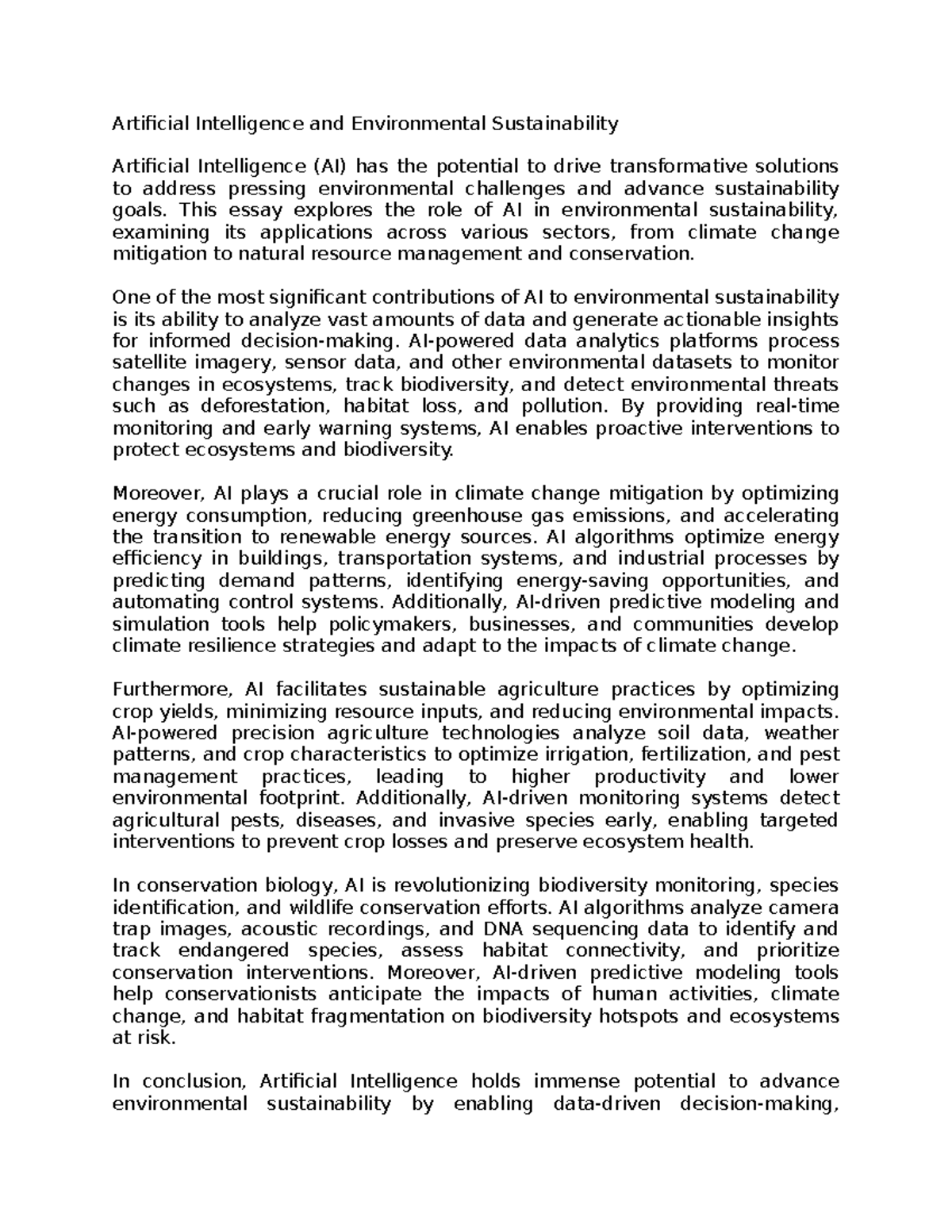 AI 8 - Artificial Intelligence and Environmental Sustainability ...