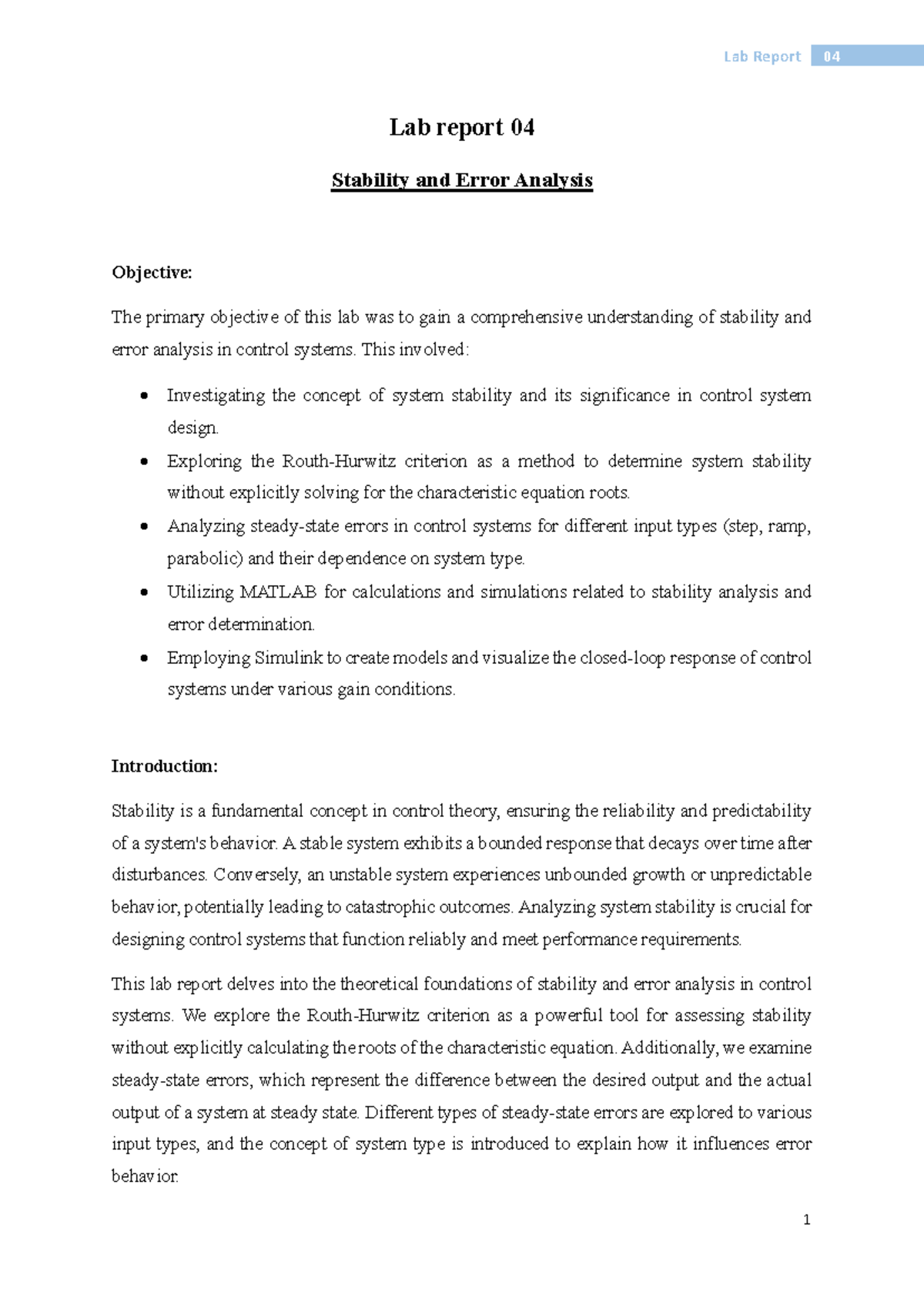 PCS Lab Report 04 - Lab report 04 Stability and Error Analysis ...