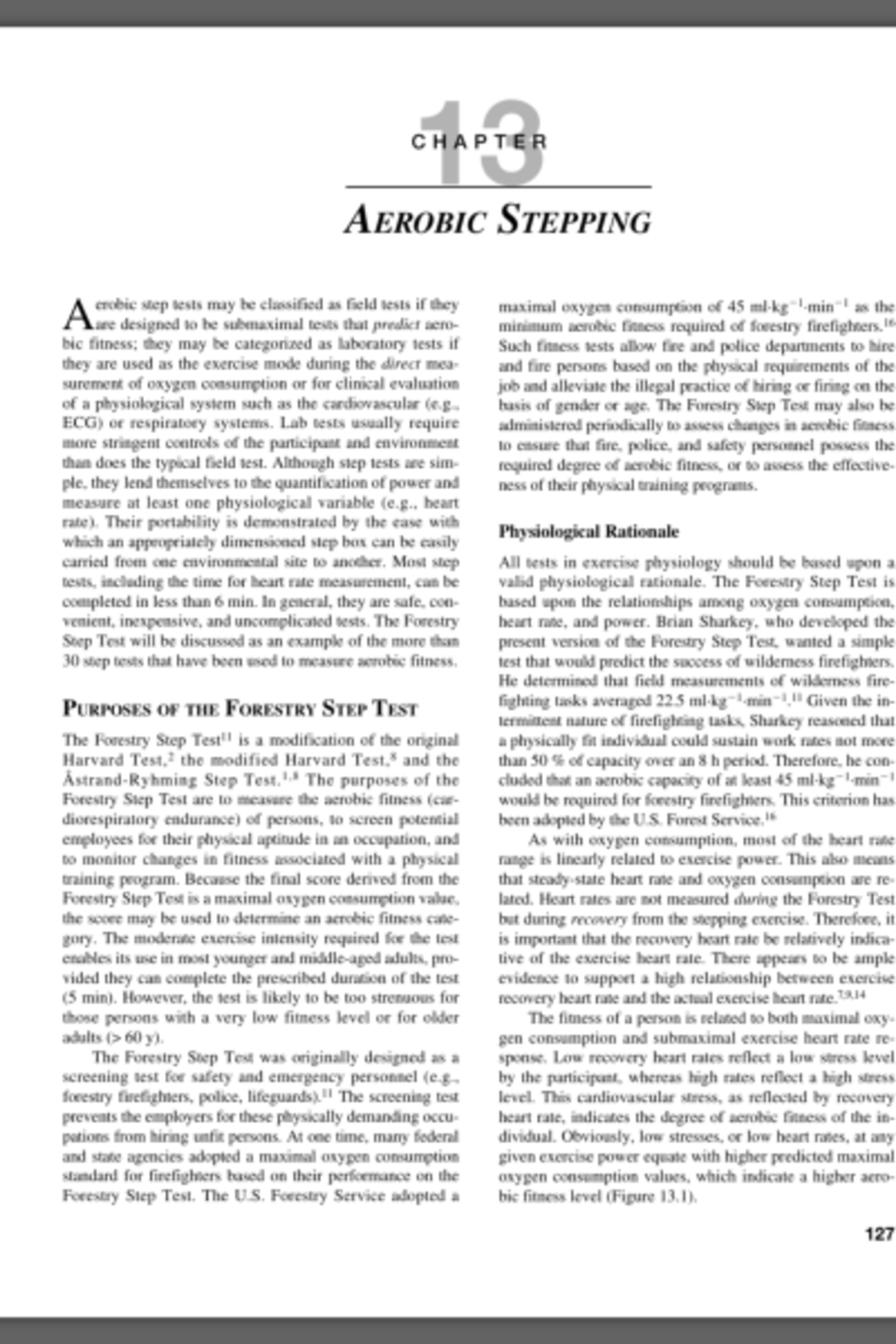 Aerobic Stepping - Lab Assignment - CHAPTER AEROBIC STEPPING A erobic ...