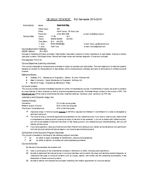 Ce243hw2 - CE 243 Statics, Fall 202 3 pg. 1/ Homework Assignment 02 A ...