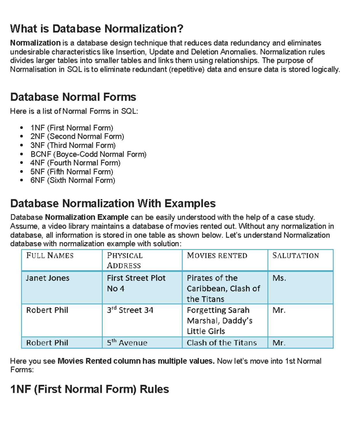 What is Database Normalization - What is Database Normalization ...