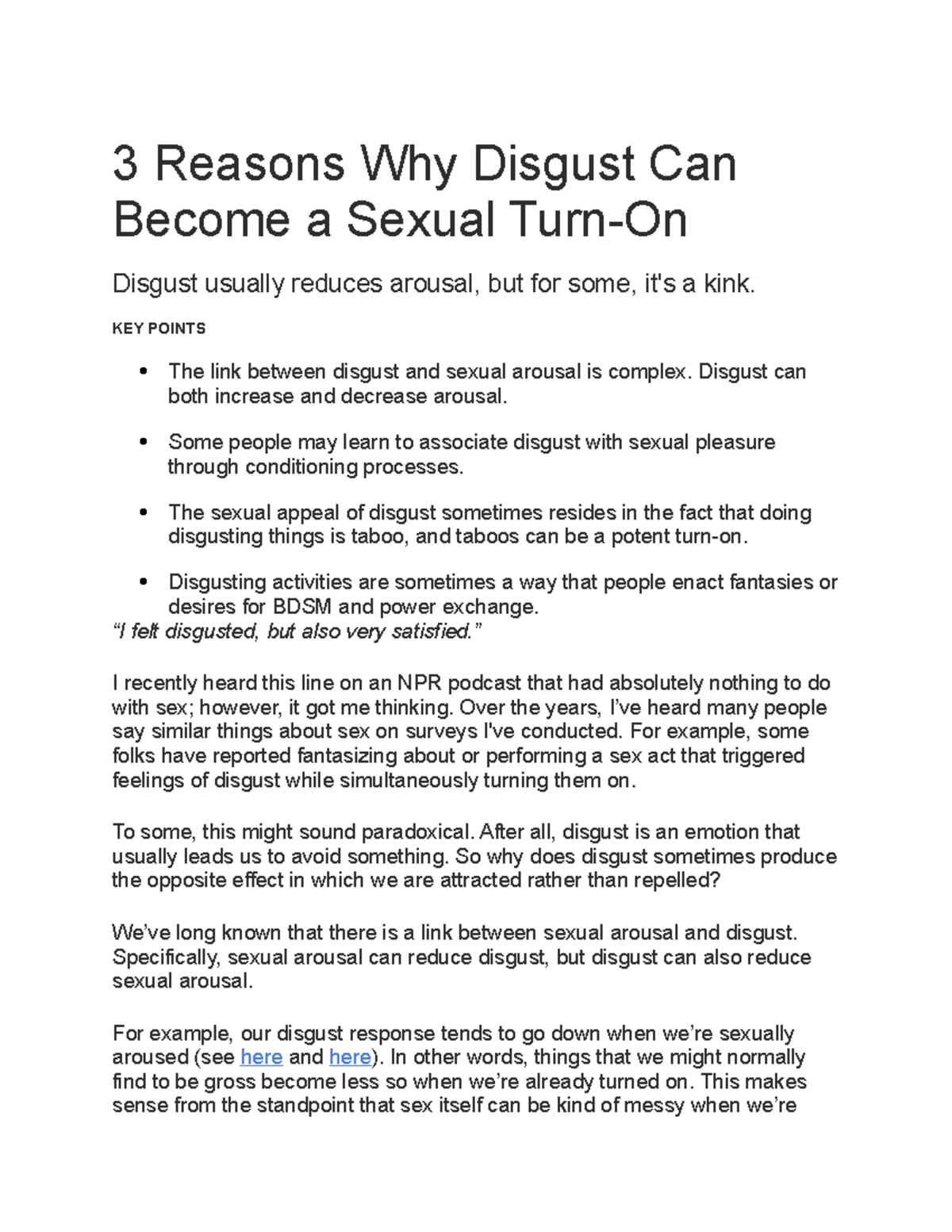 3 Reasons Why Disgust Can Become a Sexual Turn - 3 Reasons Why Disgust ...