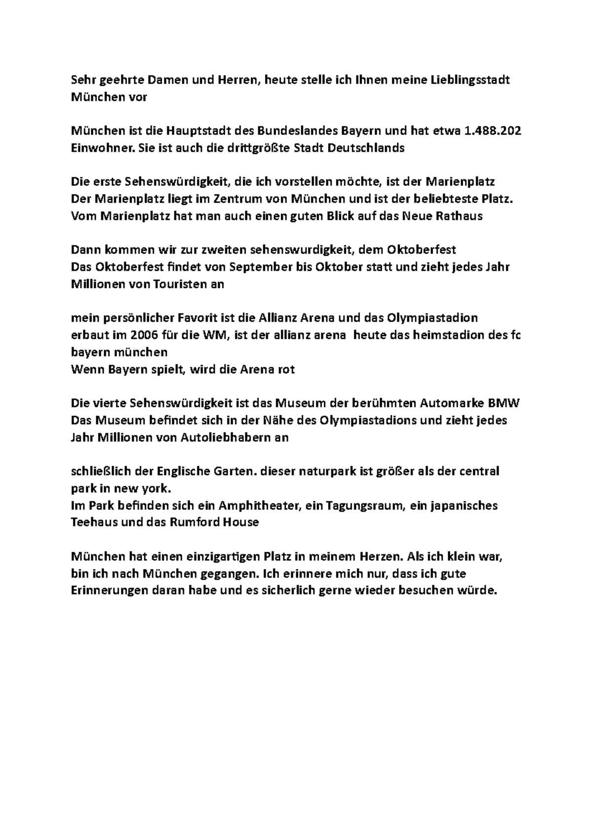 Duits tekst - Sehr geehrte Damen und Herren, heute stelle ich Ihnen ...