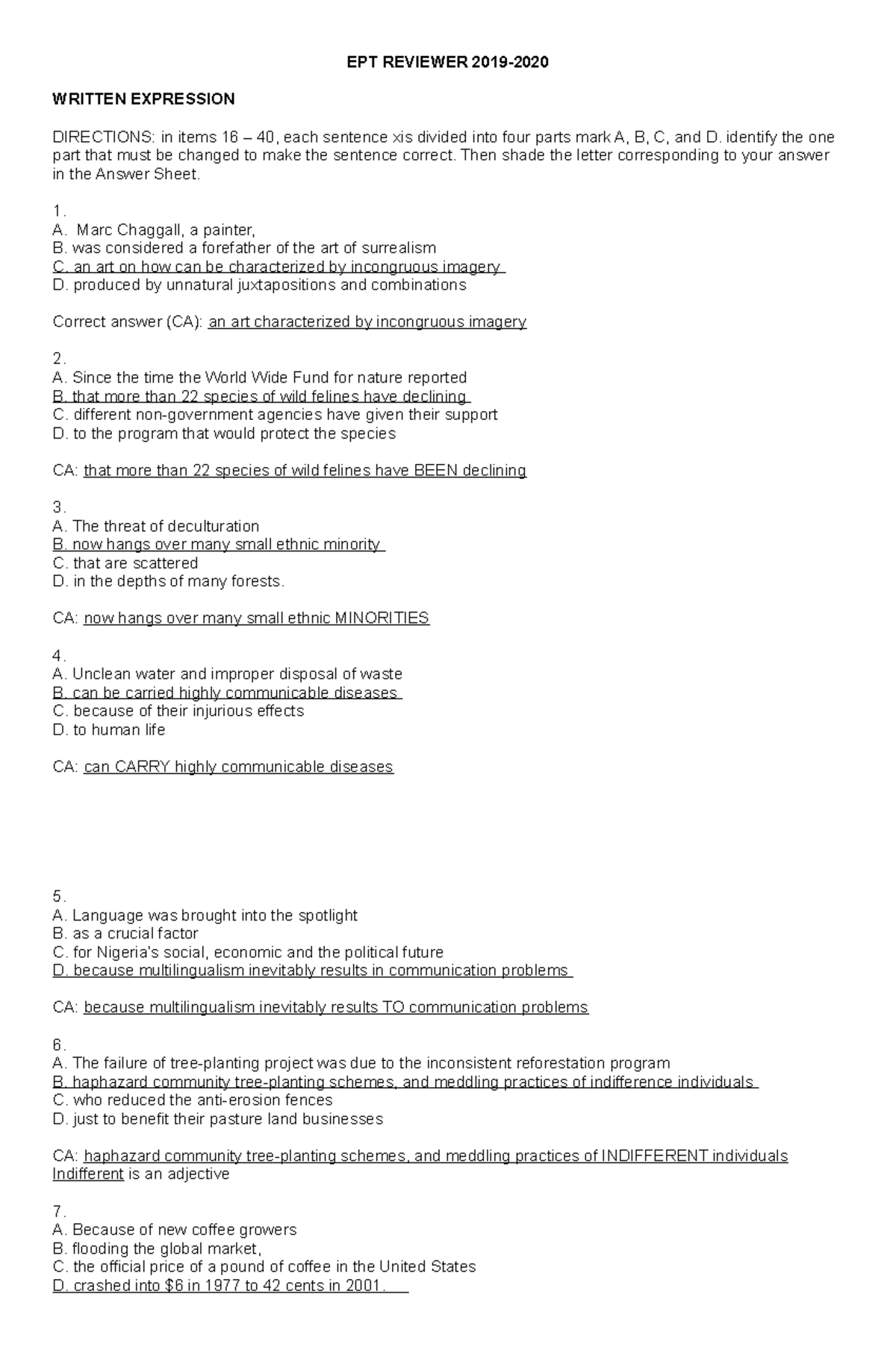 EPT Reviewer 2019 - Written Expression - EPT REVIEWER 2019- WRITTEN ...