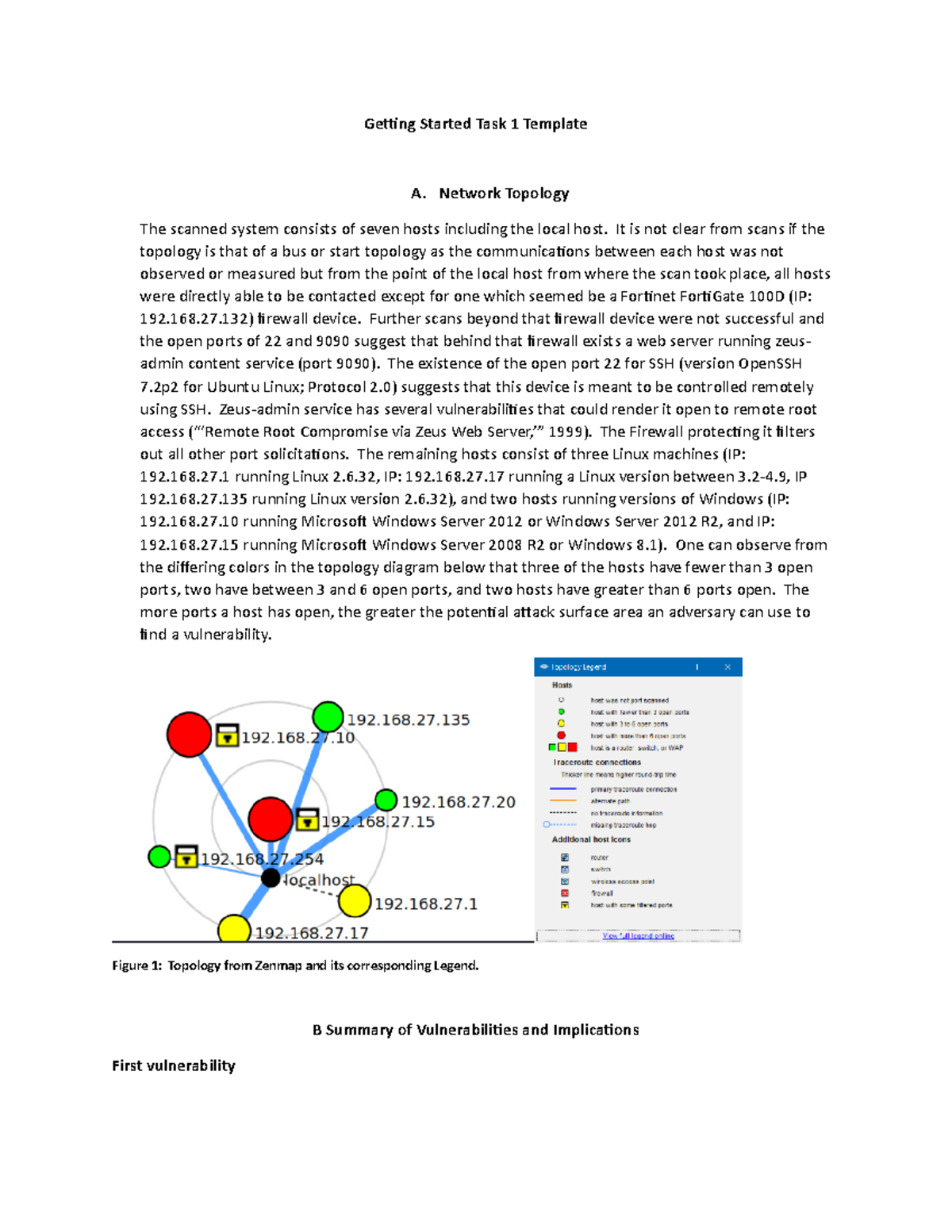 C844 Task 1 Network scanning with nmap and wireshark. Vulnerability identification. - Getting ...